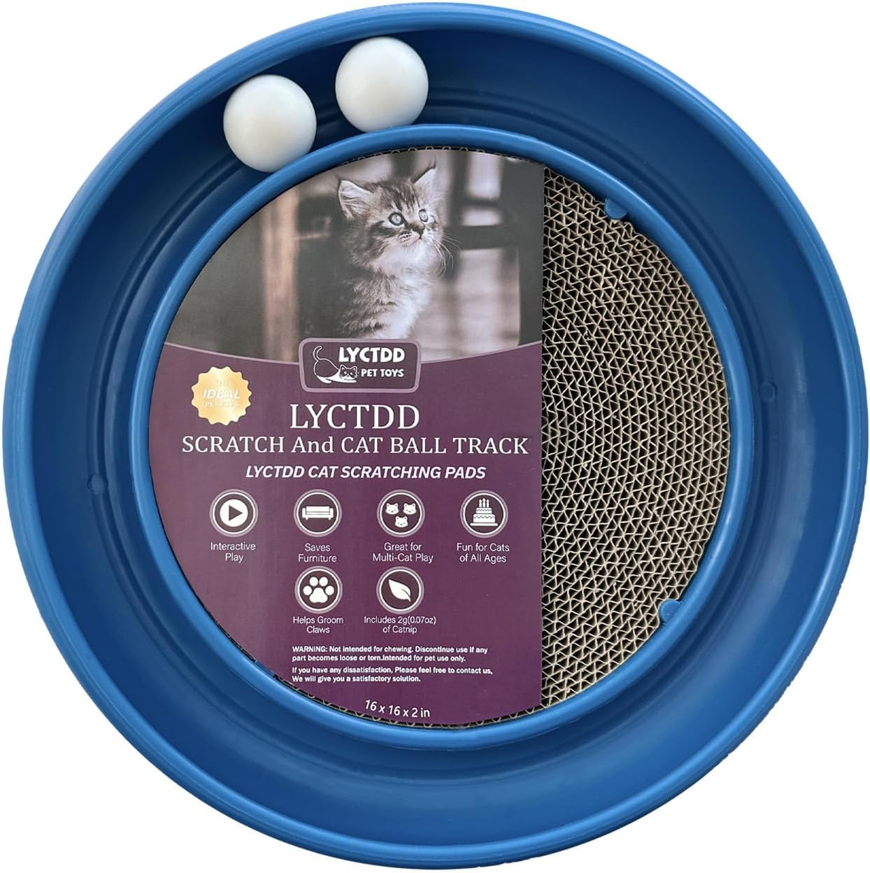 Amazon.com : LYCTDD Cat Ball Track,Cat Scratching Board,Cat Scratchers ...