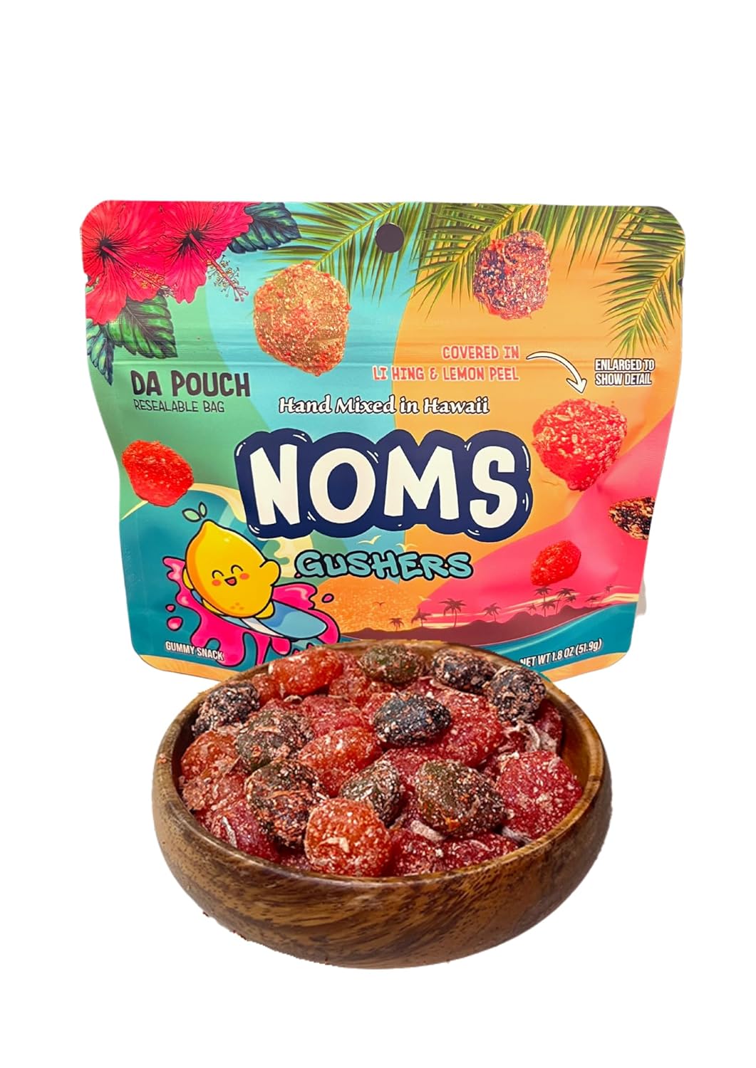 Amazon.com : Hawaii Candy Factory | Noms Gushers - Da Pouch | Li Hing ...