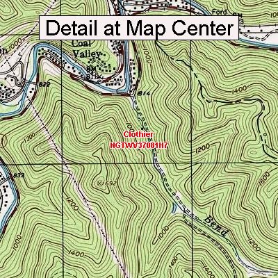 Amazon.com : USGS Topographic Quadrangle Map - Clothier, West Virginia ...