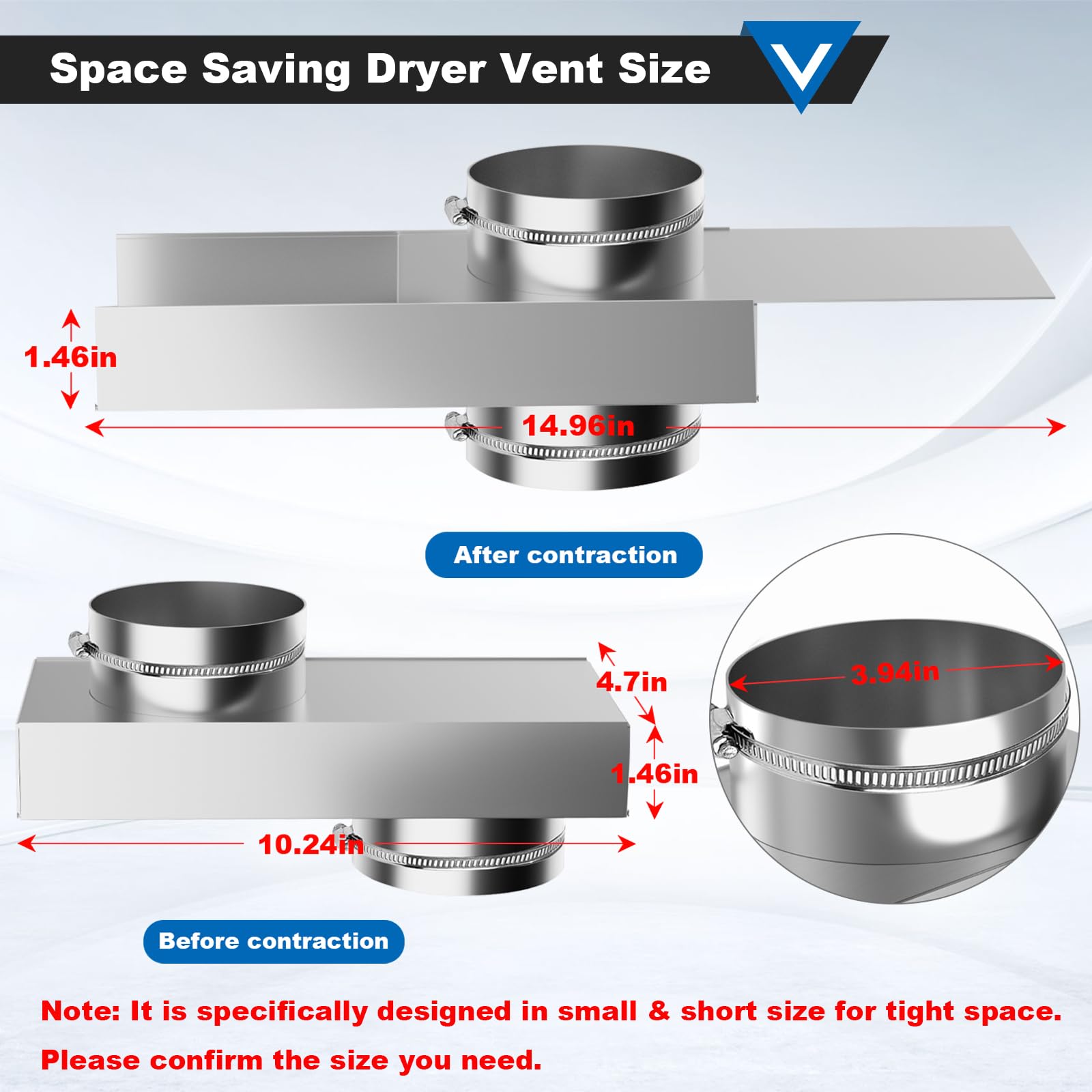 Snapklik.com : Upgraded 84049 Periscope Dryer Vent, 0-5" Adjustable ...