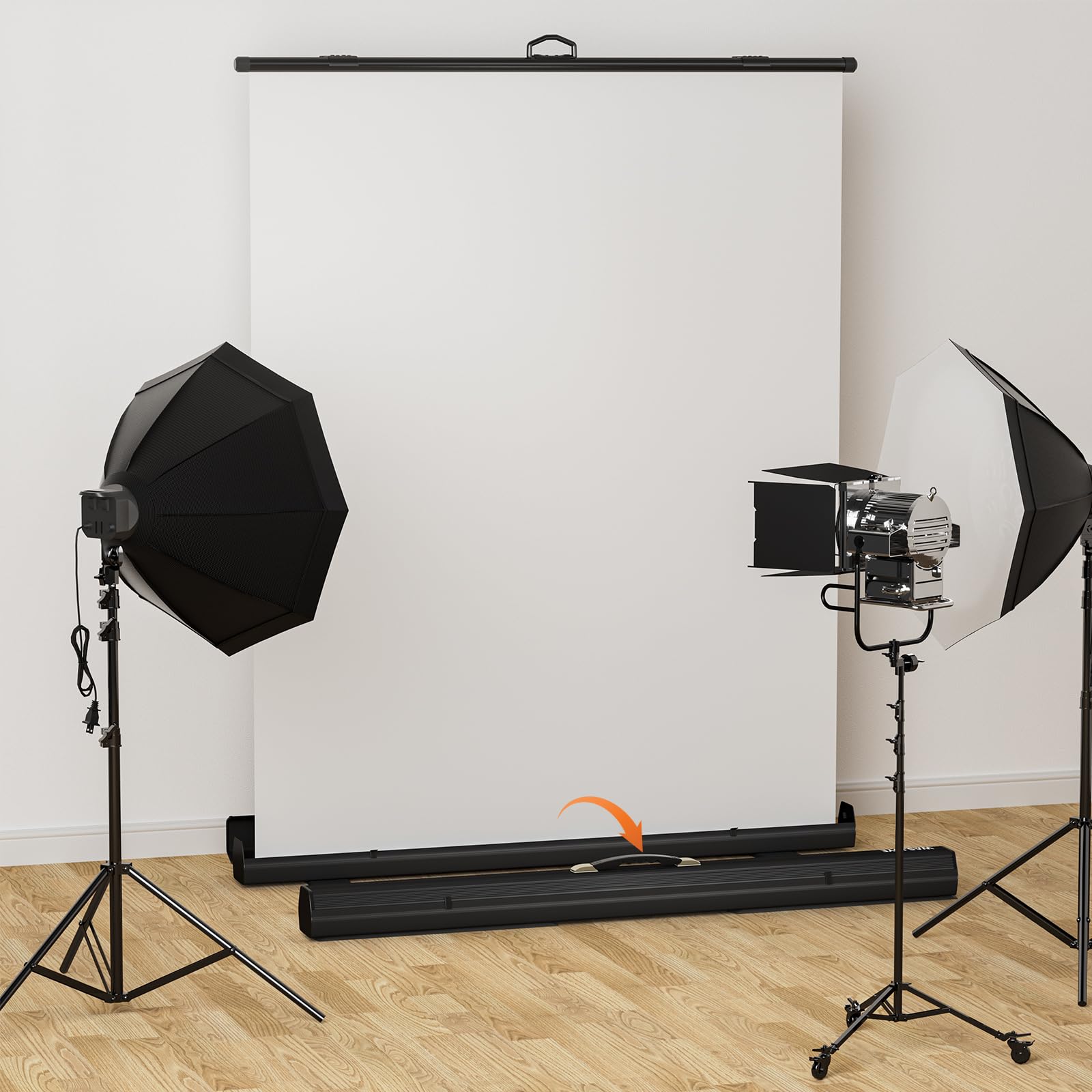 Snapklik.com : WASJOYE Collapsible White Backdrop Screen - 79 X 59 In ...