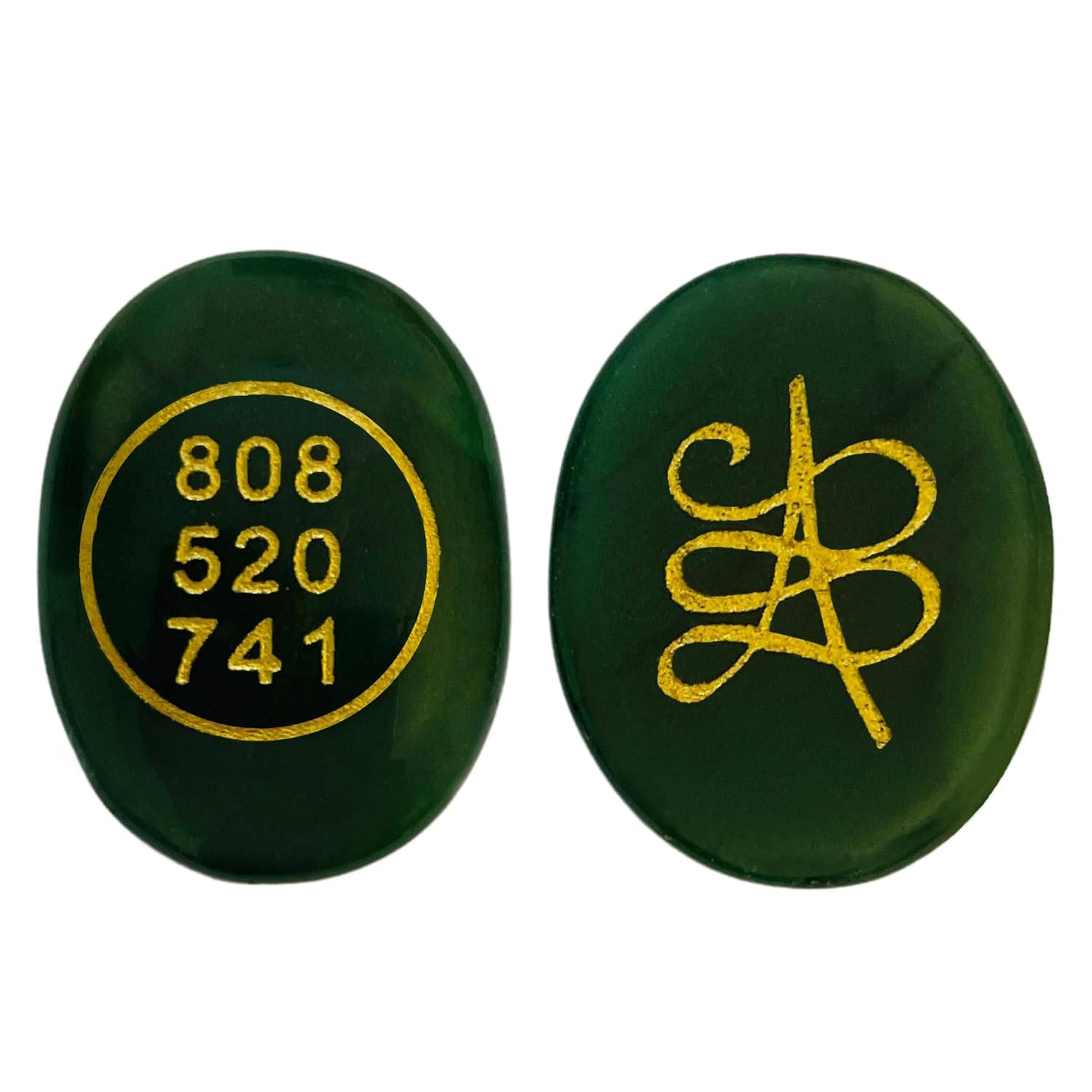 SOLAVA Zibu Coin Original Green Aventurine Stone-Green Jade Crystal ...