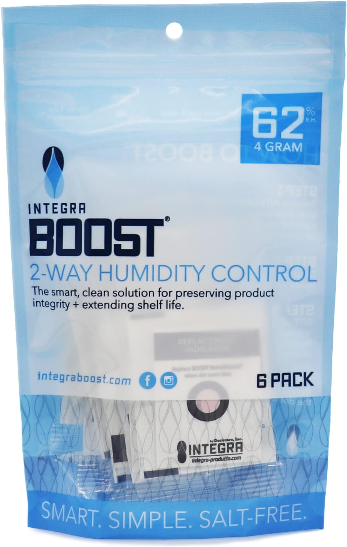 Amazon.com: 62% RH Size 8 | 6 Pack Two-Way Humidity Control Packs | For ...
