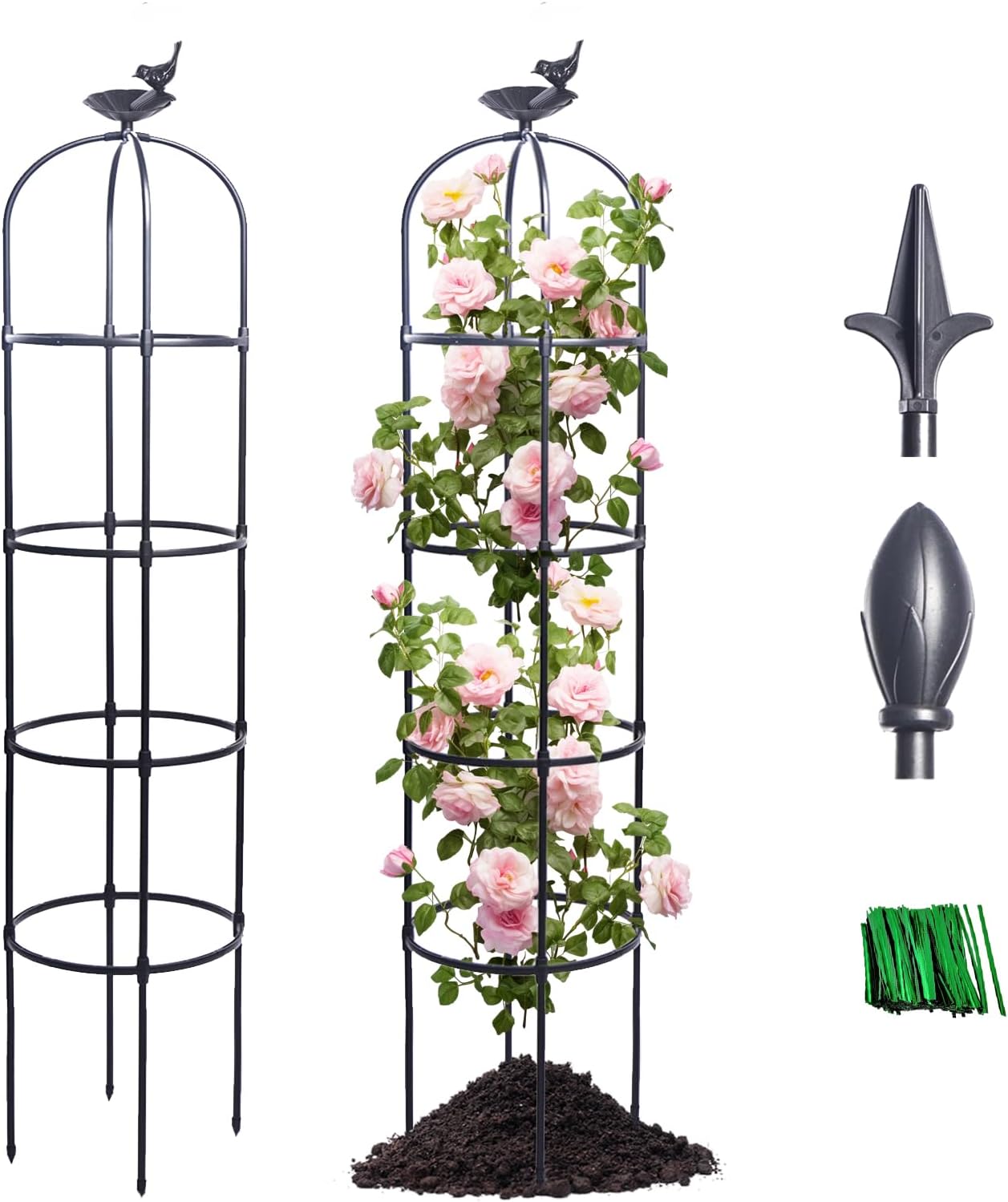 Amazon.com : 6ft Trellis for Climbing Plants Outdoor Garden Obelisk ...