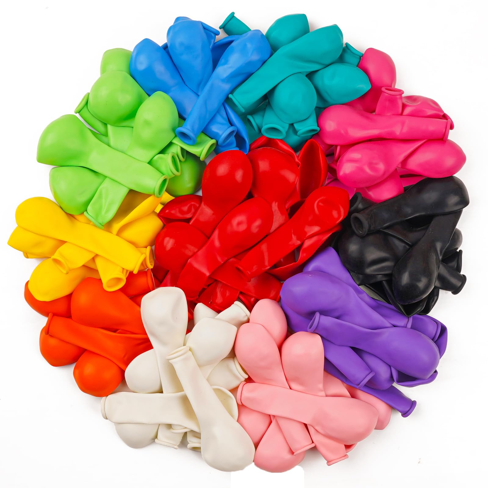 Snapklik.com : Assorted Colors Rainbow Balloons 100pcs 5 Inch ...