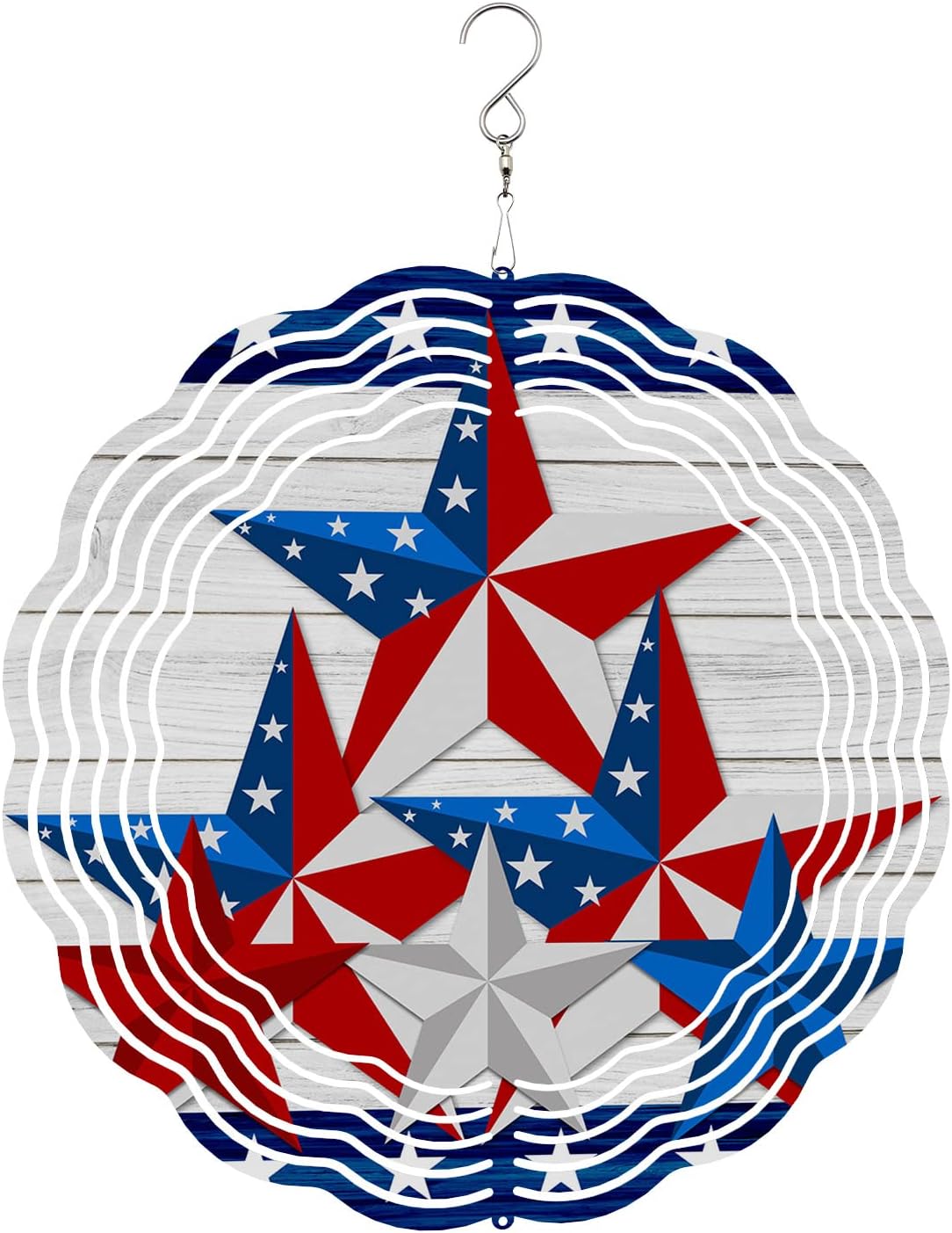 Amazon.com: 4th of July Wind Spinner American Flag Outdoor Garden Wind ...