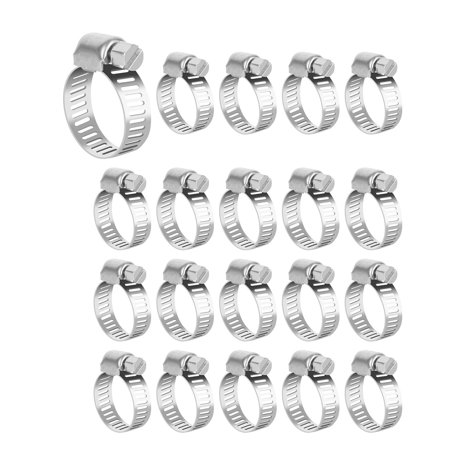 Amazon.com: 20 Pieces 3/4 Inch Hose Clamps, Stainless Steel Hose Clamps ...
