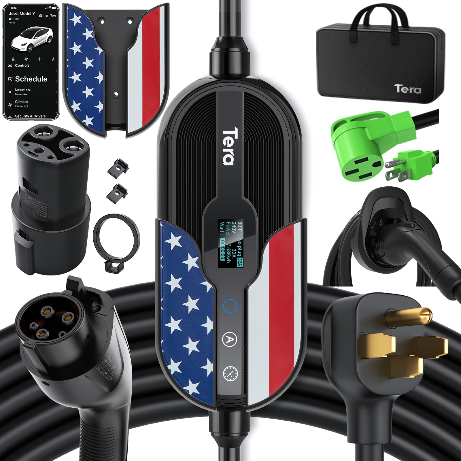 Amazon.com: Tesla Mobile Charger Connector 110-VOLT & 220-VOLT Plugs ...