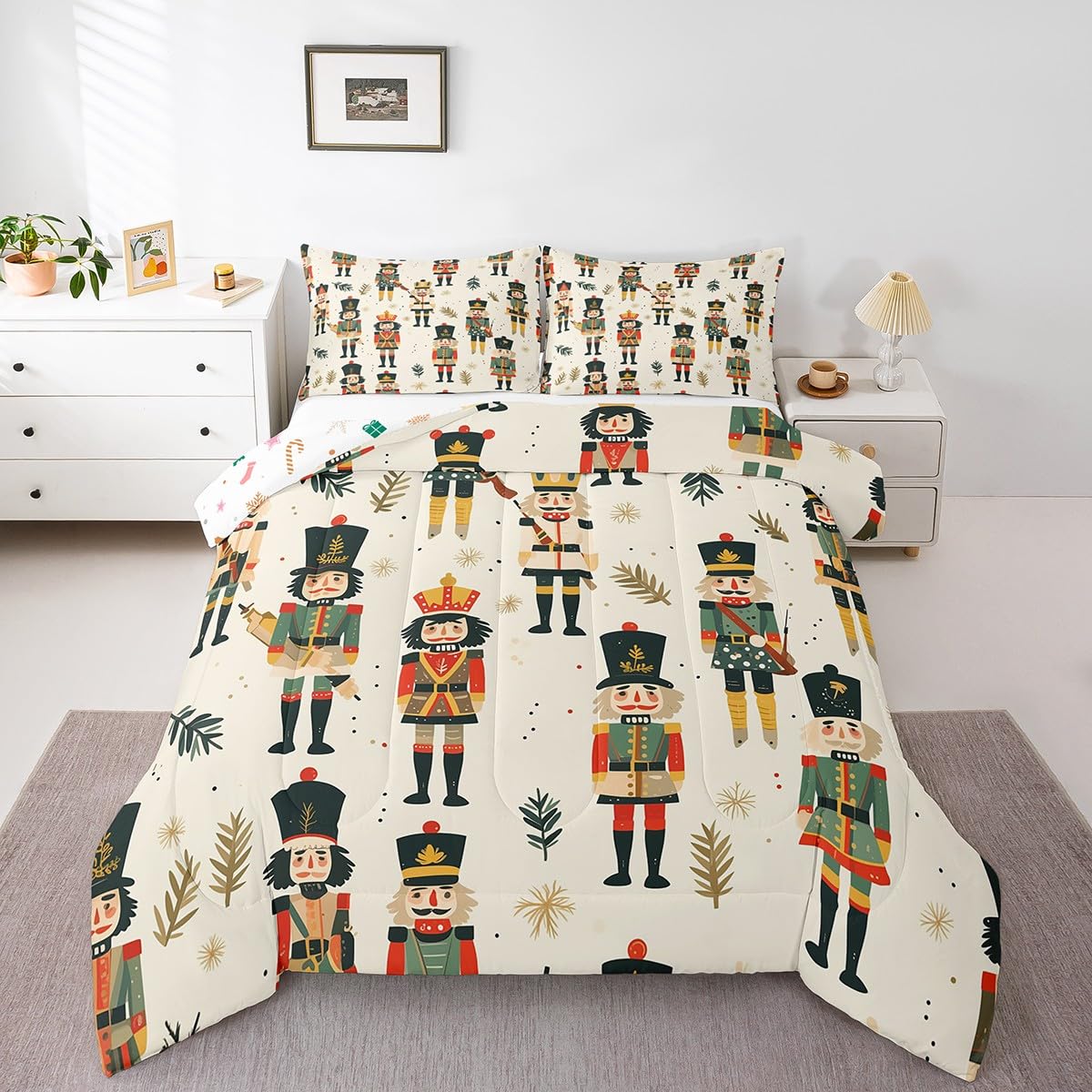 Amazon.com: Feelyou Merry Christmas Comforter Set for Kids Boys Girls ...