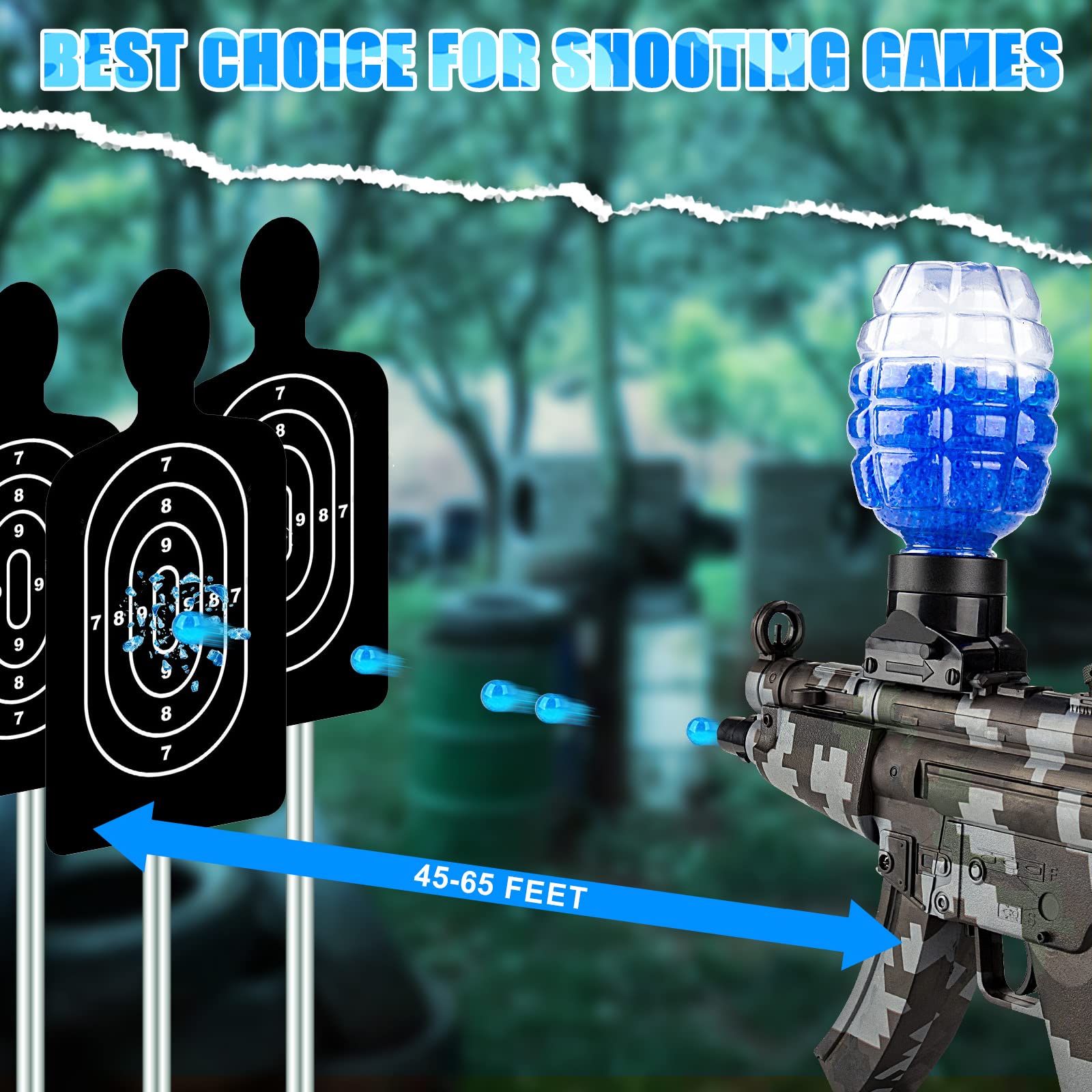 Gel Blaster,Mp5camouflage Gel Blaster Gun,with 30000 Water Beads and ...