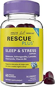 Amazon.com: Bach RESCUE PLUS Sleep & Stress Support Gummies, Nighttime ...