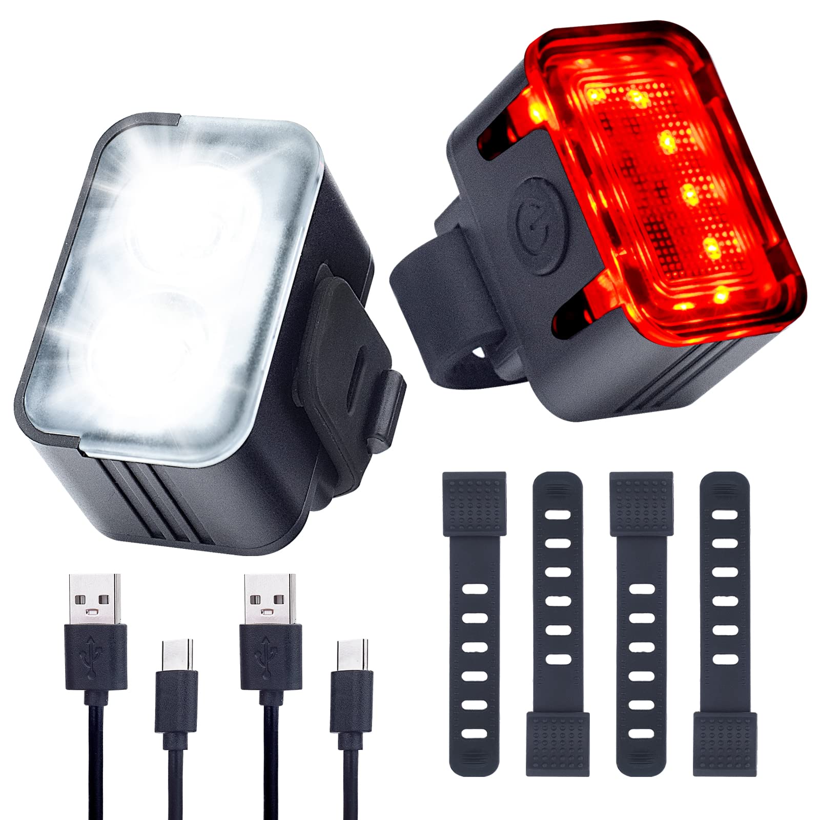 Snapklik.com : Powerful Rechargeable Bike Light Set - Smart Multi-Modes ...