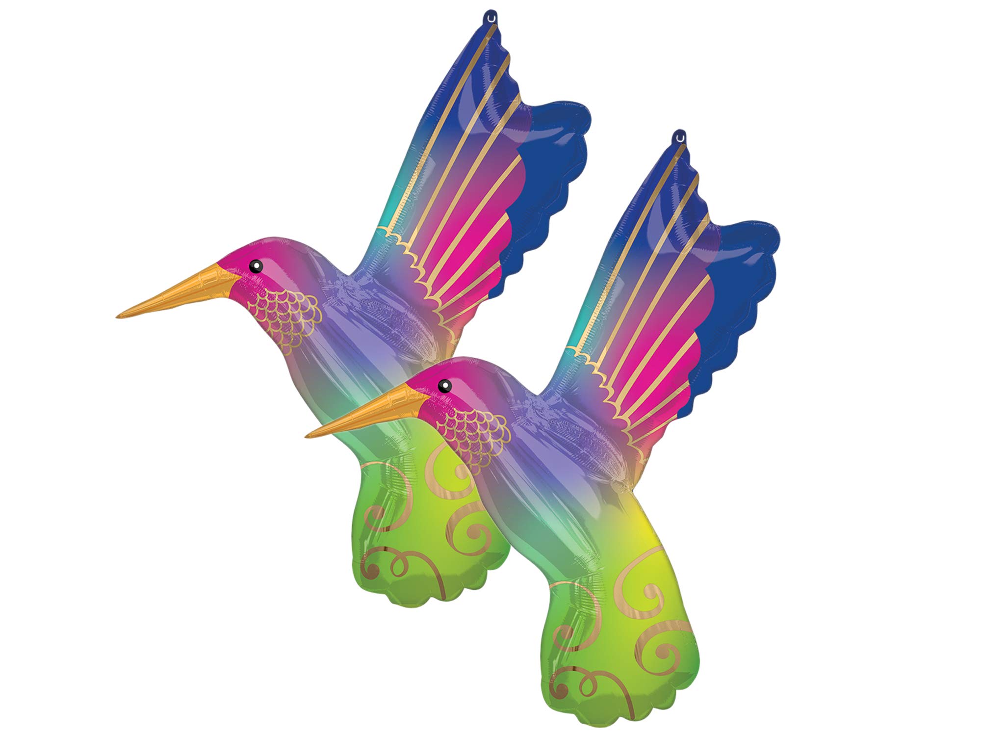 Amazon.com: Set of 2 Colorful Bright Hummingbird Jumbo 36" Foil Party ...