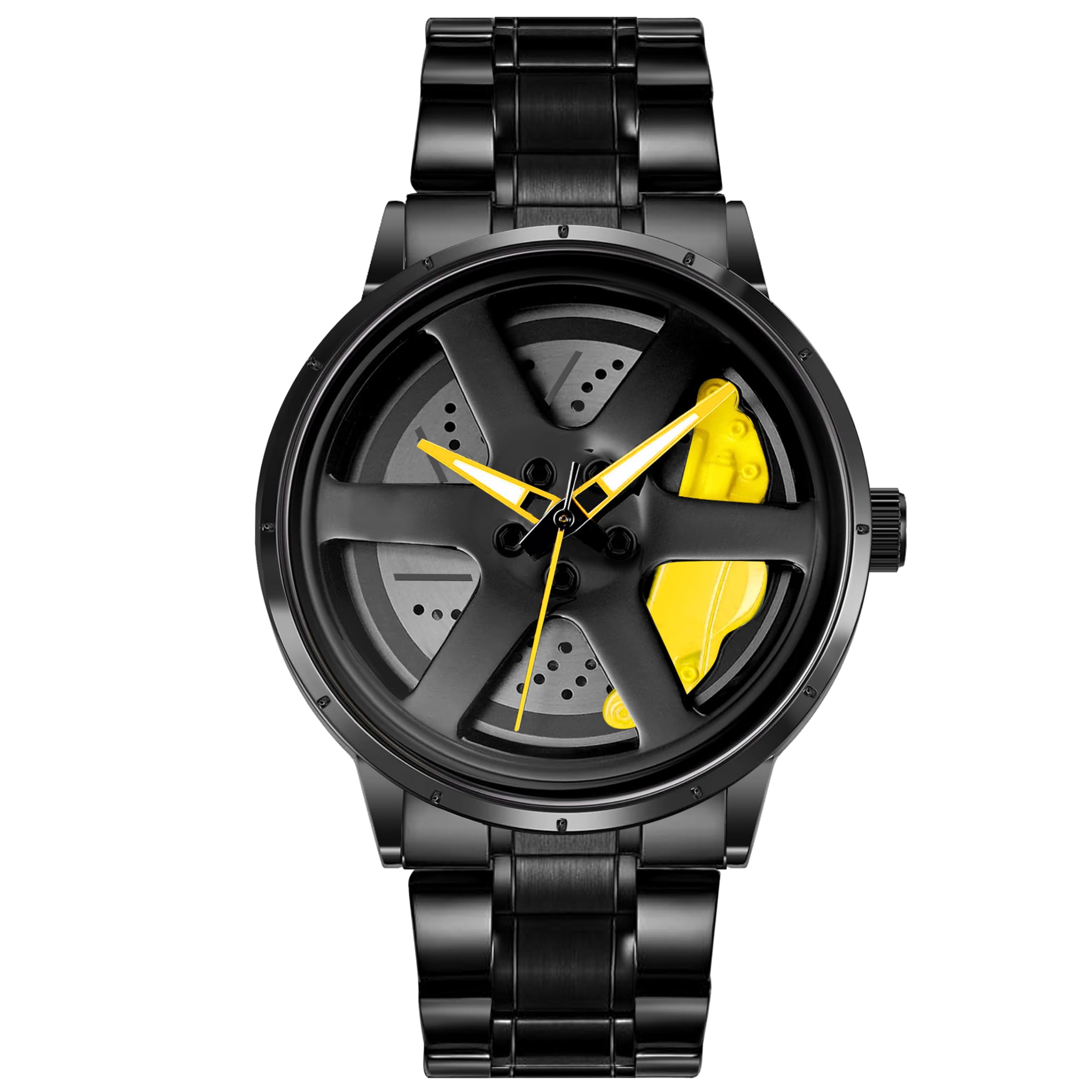 Buy IIK COLLECTION Men's Car Wheel Watch with Spinning Car Rim Hub ...