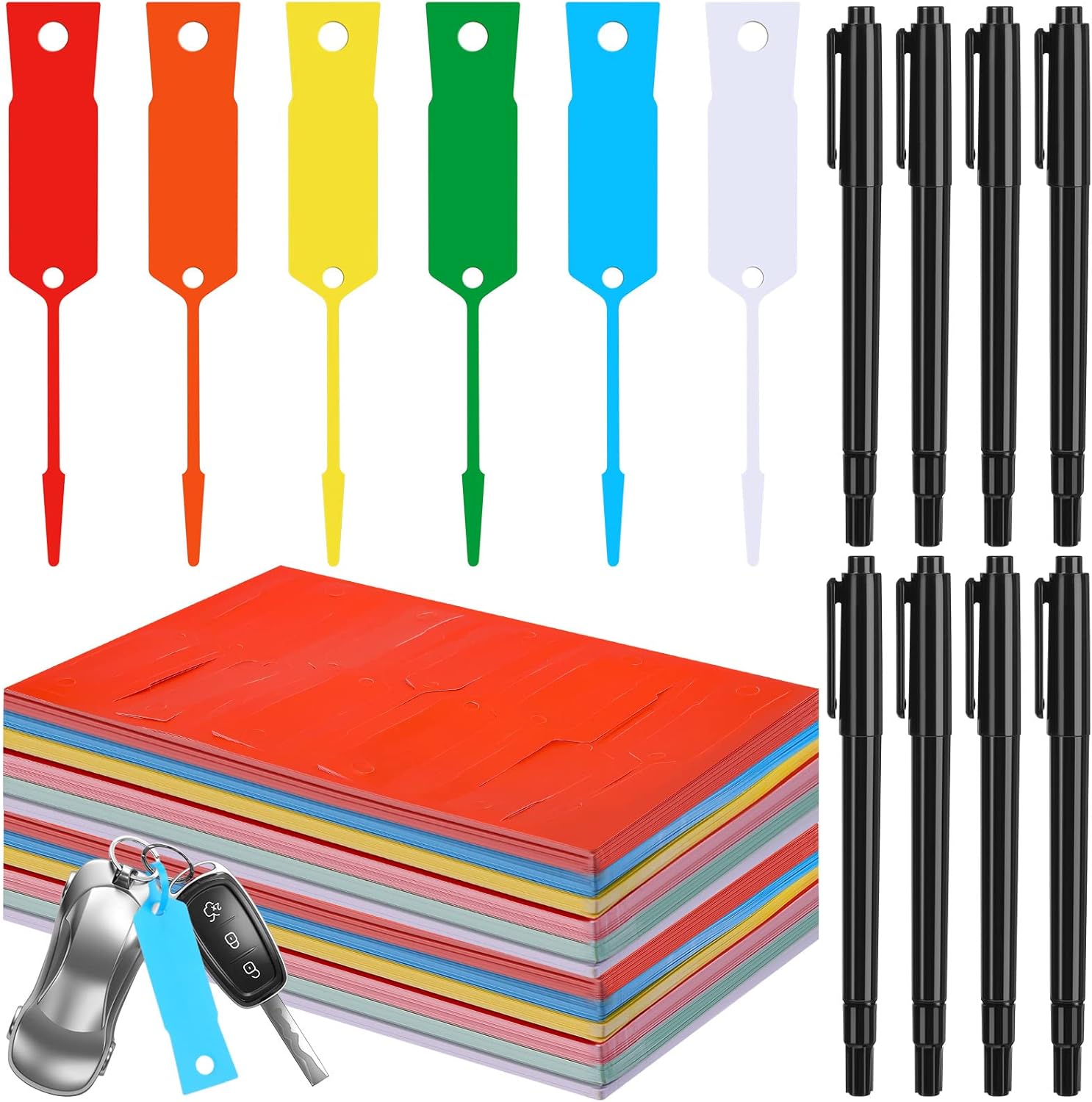 Amazon.com : Ctosree 3600 Pcs Self Locking Arrow Key Tags Car Key ...