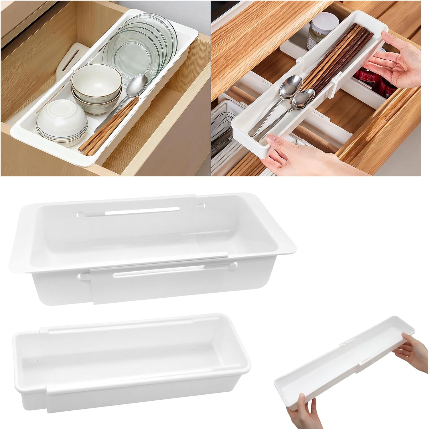 Amazon.com - MVRPOWER 2 Pack Hanging Expandable Drawer Organizer with 2 ...