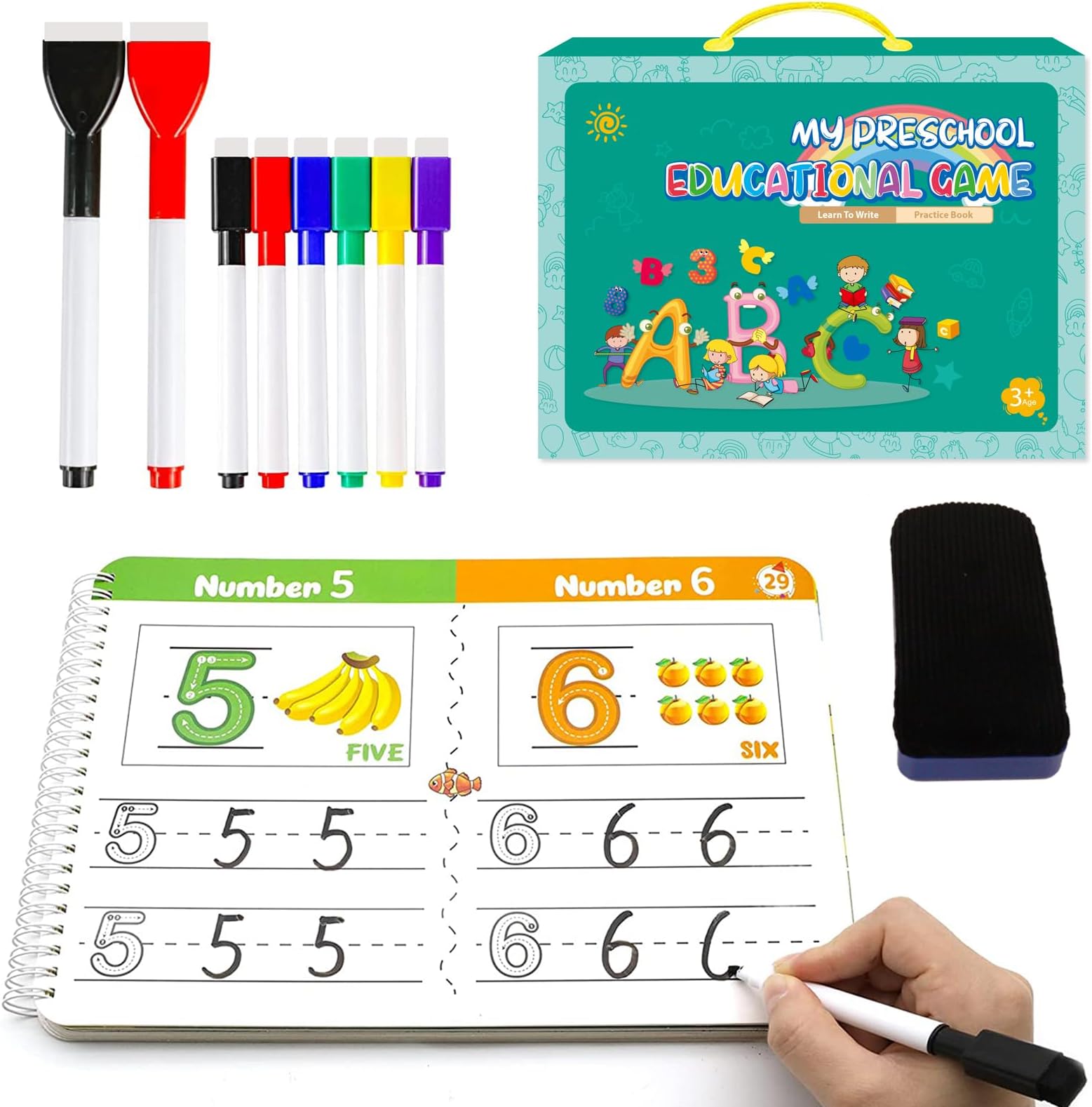 Handwriting Practice Book for Kids,40 Page Numbers Letters Practicing ...