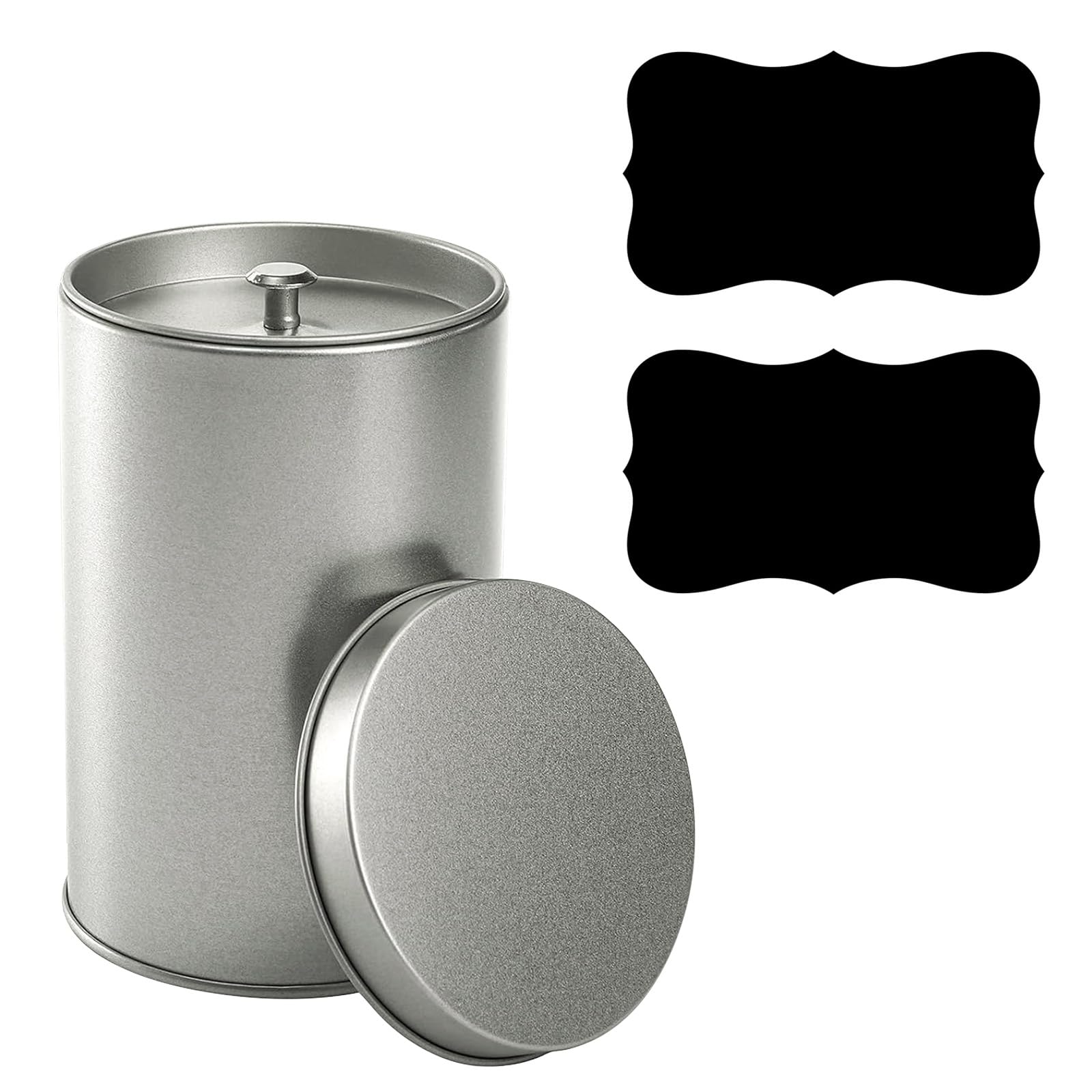 Amazon.com: HBEJGHHO 13 oz Silver Can Sealed Food Storage Tin Canister ...