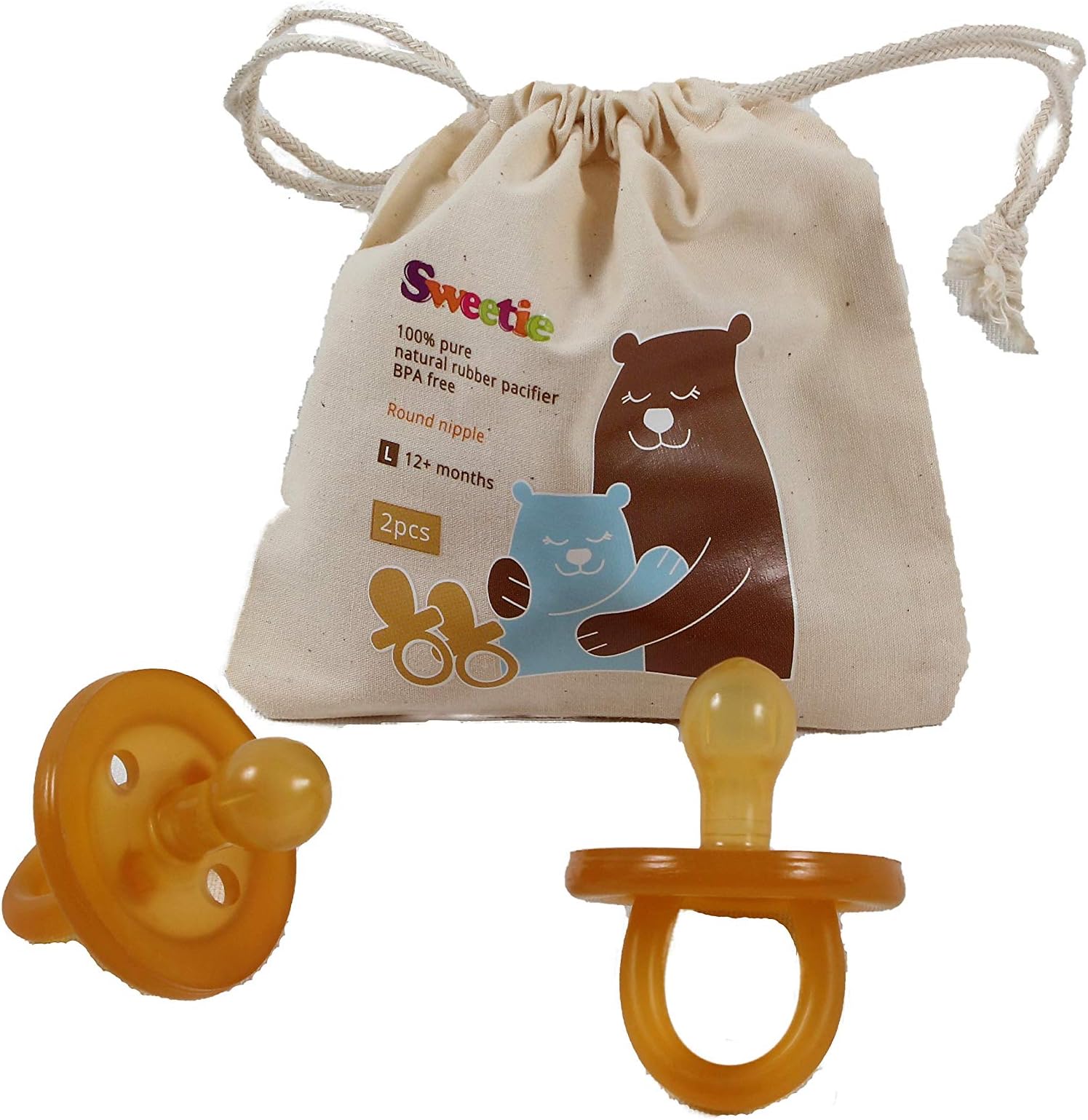 Amazon.com: Ecopacifier Natural Rubber Pacifier Round 0-6m (1pk) : Baby