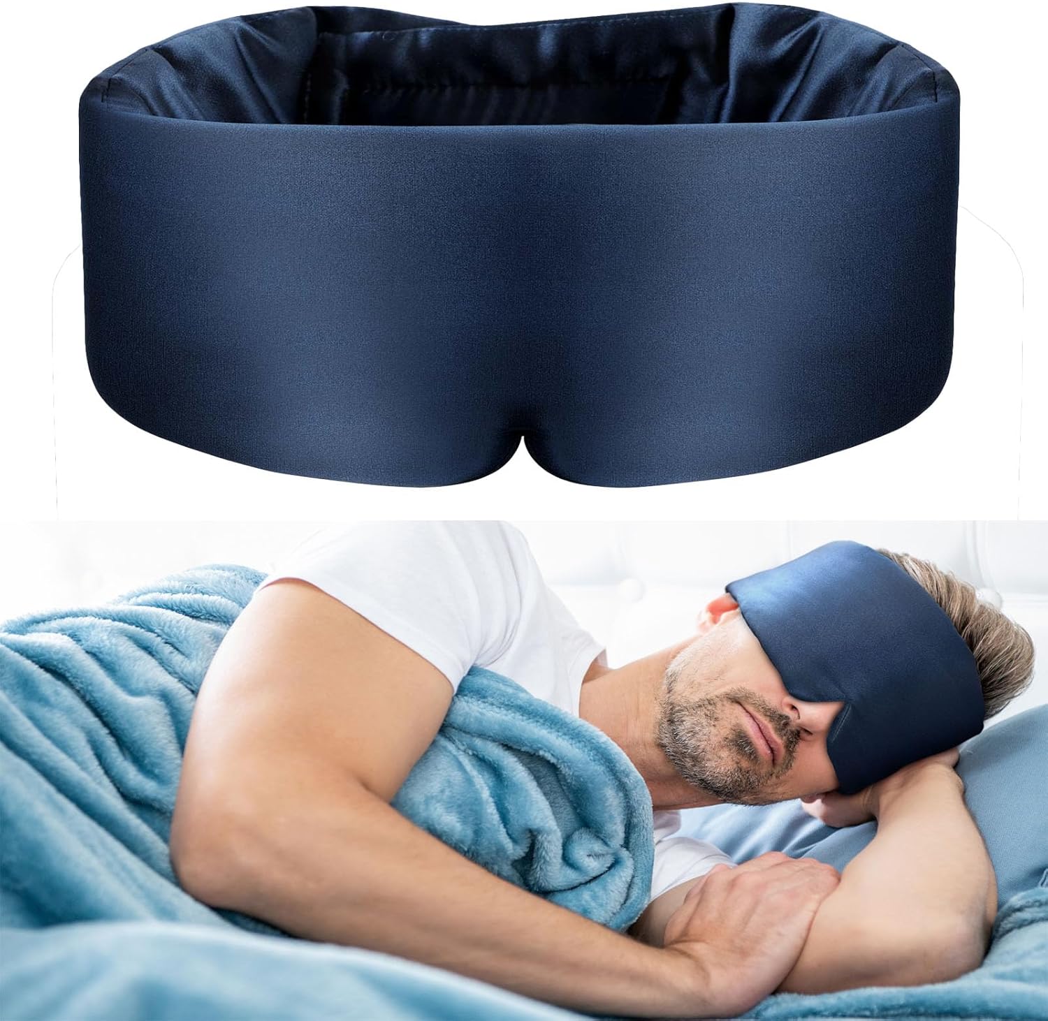 Amazon.com: SOLZEK Nature Silk Sleeping Mask Soft Featherweight Eye ...