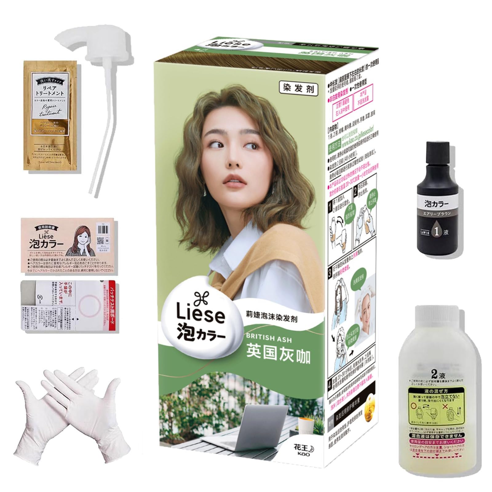 Amazon.com : Liese Bubble Hair Color, Liese Hair Dye Japanese, Liese ...