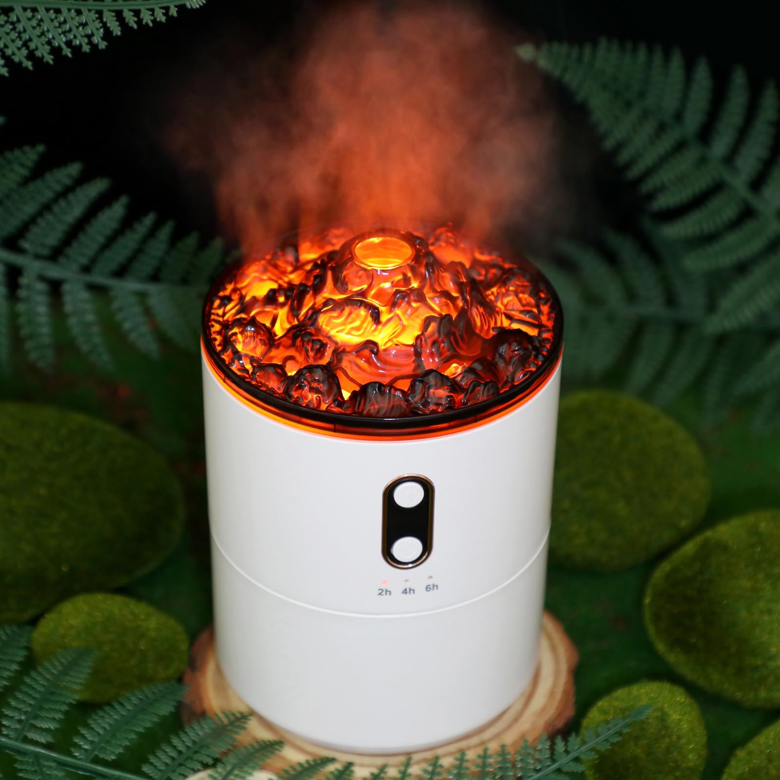 Amazon.com: Volcano Mini Humidifier, Fire Flame 450ml Ultrasonic Cool ...