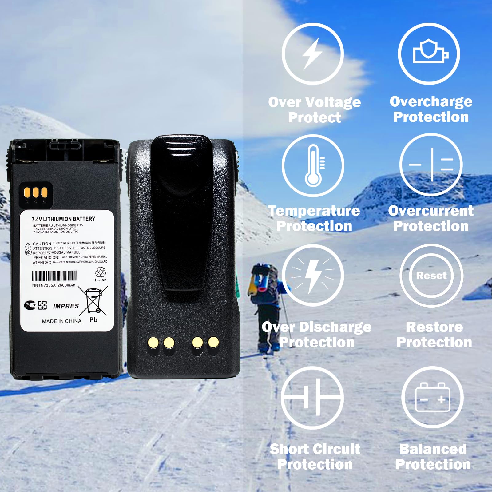 Motorola Talkabout Radio Bateria Pila Radio Motorola Mt1500 Pro1500 ...