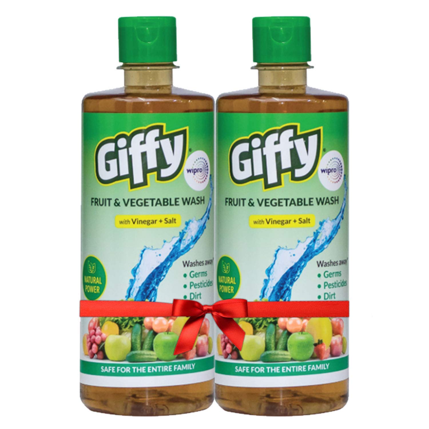 Giffy Fruit & Vegetable Wash with Vinegar & Salt by Wipro, 500 ml (Pack ...
