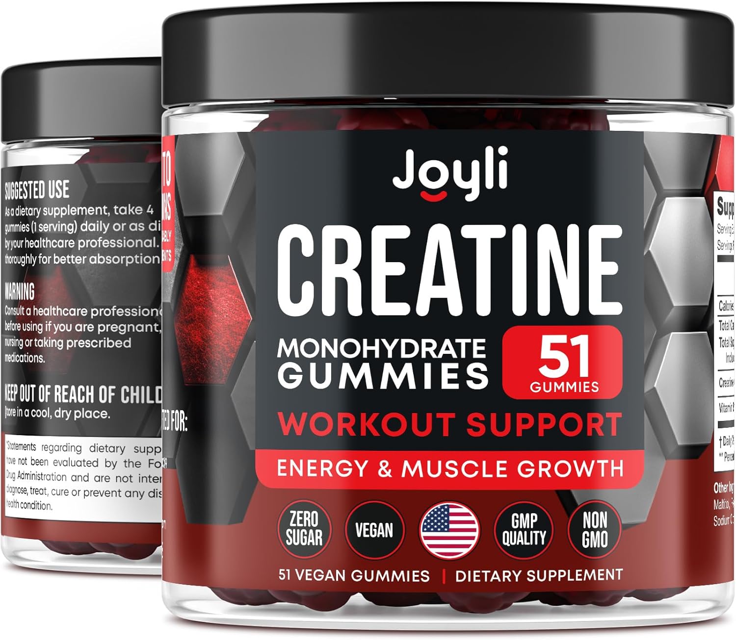 Amazon.com: JOYLI Nutrition Creatine Monohydrate Gummies - Creatine ...