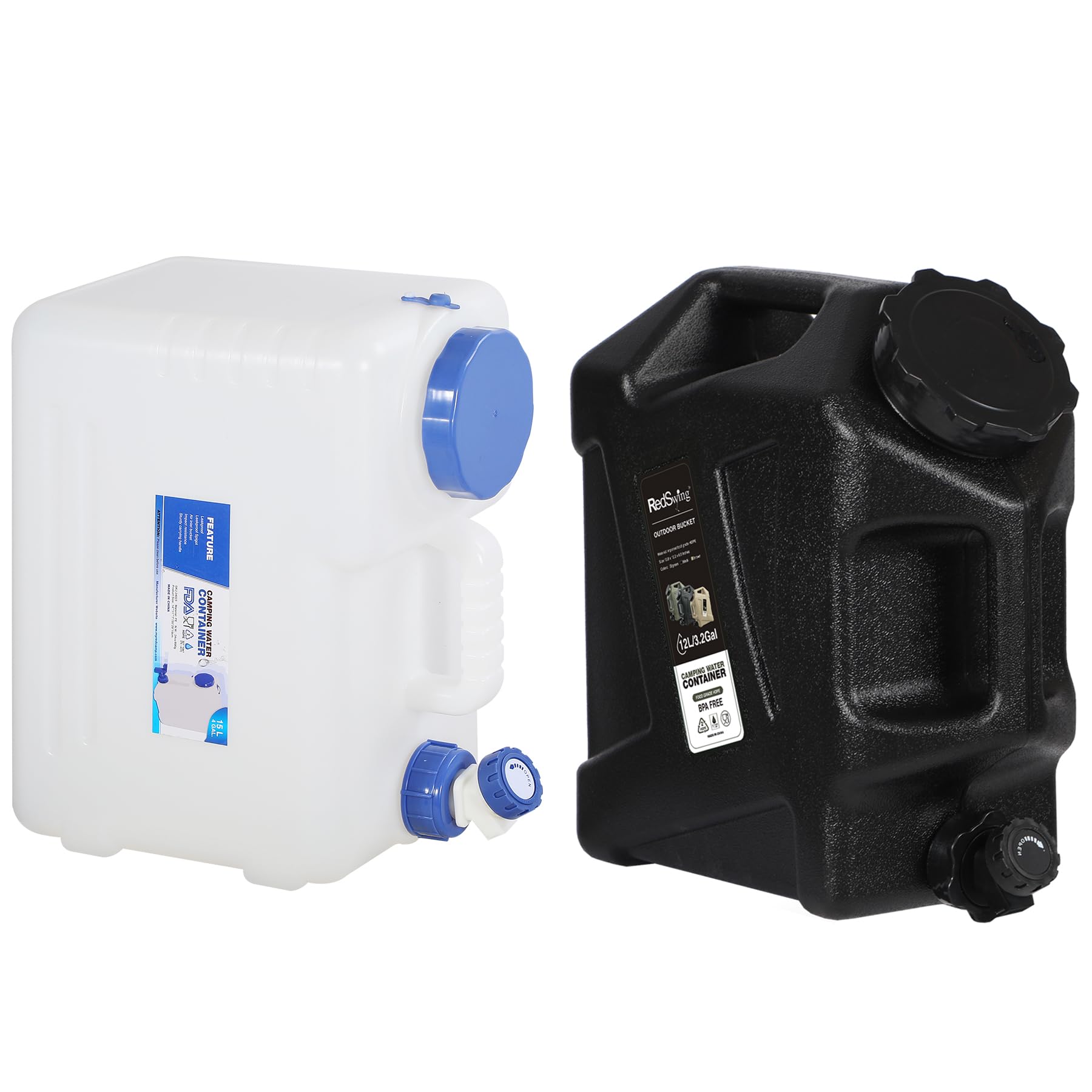 Amazon.com: RedSwing 4 Gallon/15L Portable White Water Container with ...