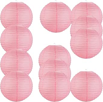 Chinese Style Paper Lanterns, Set of 12, Suitable for Party Decoration ...