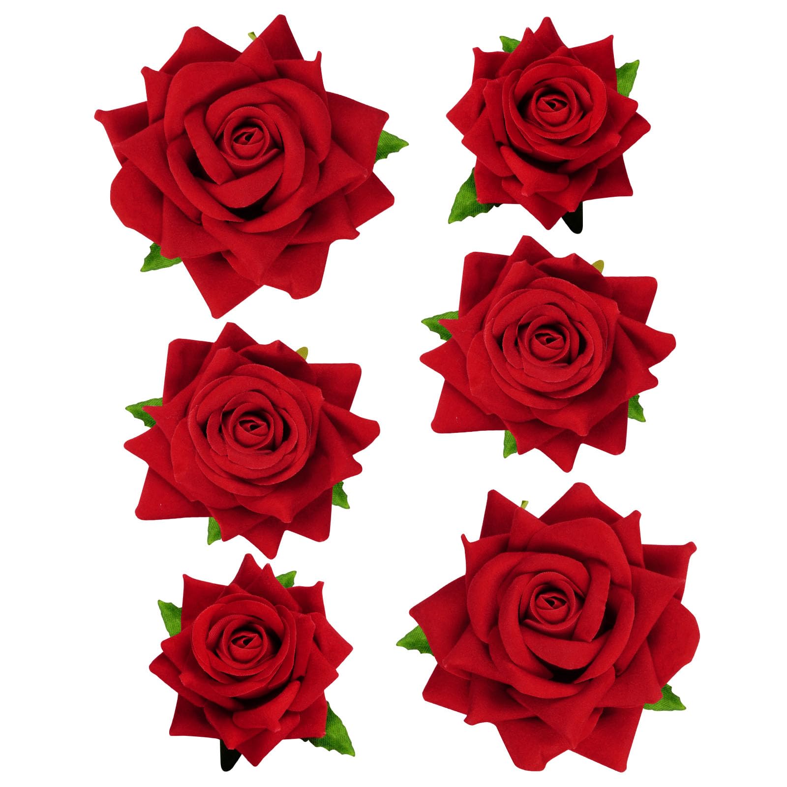 Amazon.com : Topbuti 6 Pcs Rose Flower Hair Clip Rose Brooch Floral ...