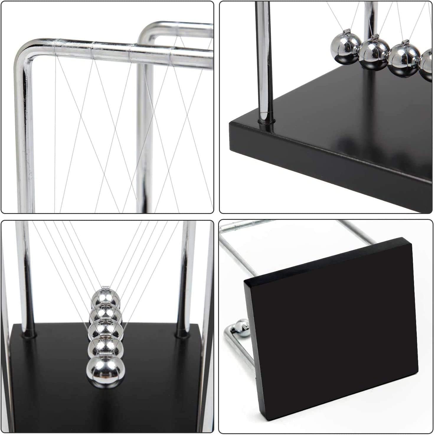 Buy Newtons Cradle Balance Balls with Black Wooden Base Fun Science ...