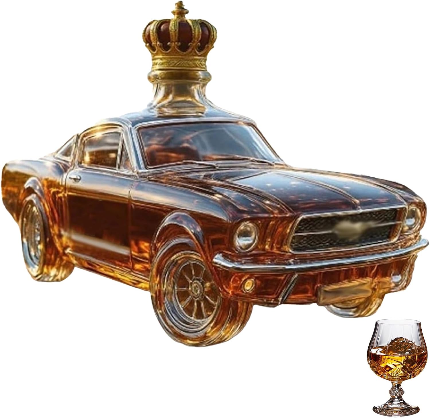 Amazon.com | Car Whiskyflasche, Car Shape Shaped Novel Glass Whiskey ...