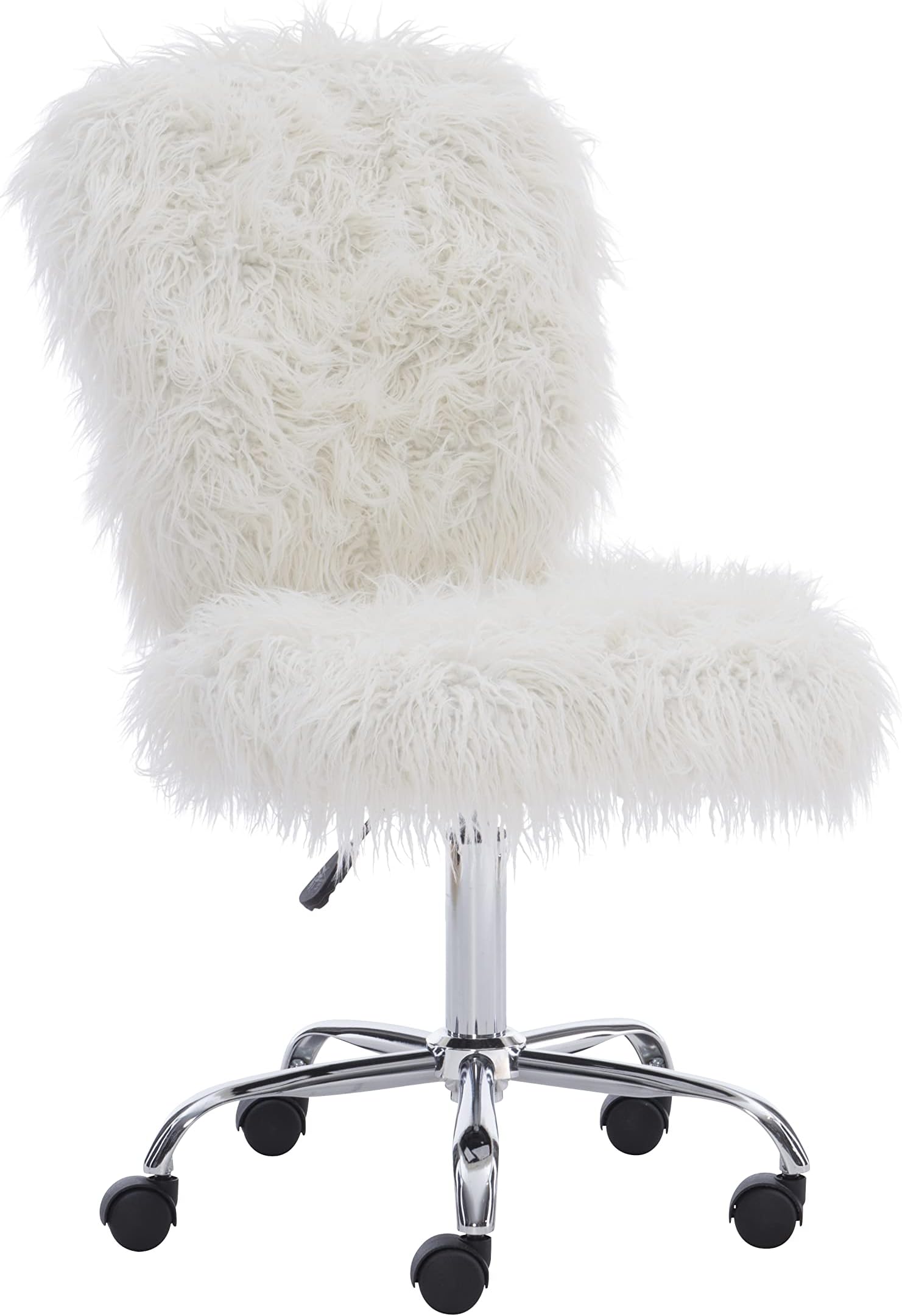 Amazon.com: HOMCOM Fluffy Unicorn Office Chair with Mid-Back and ...