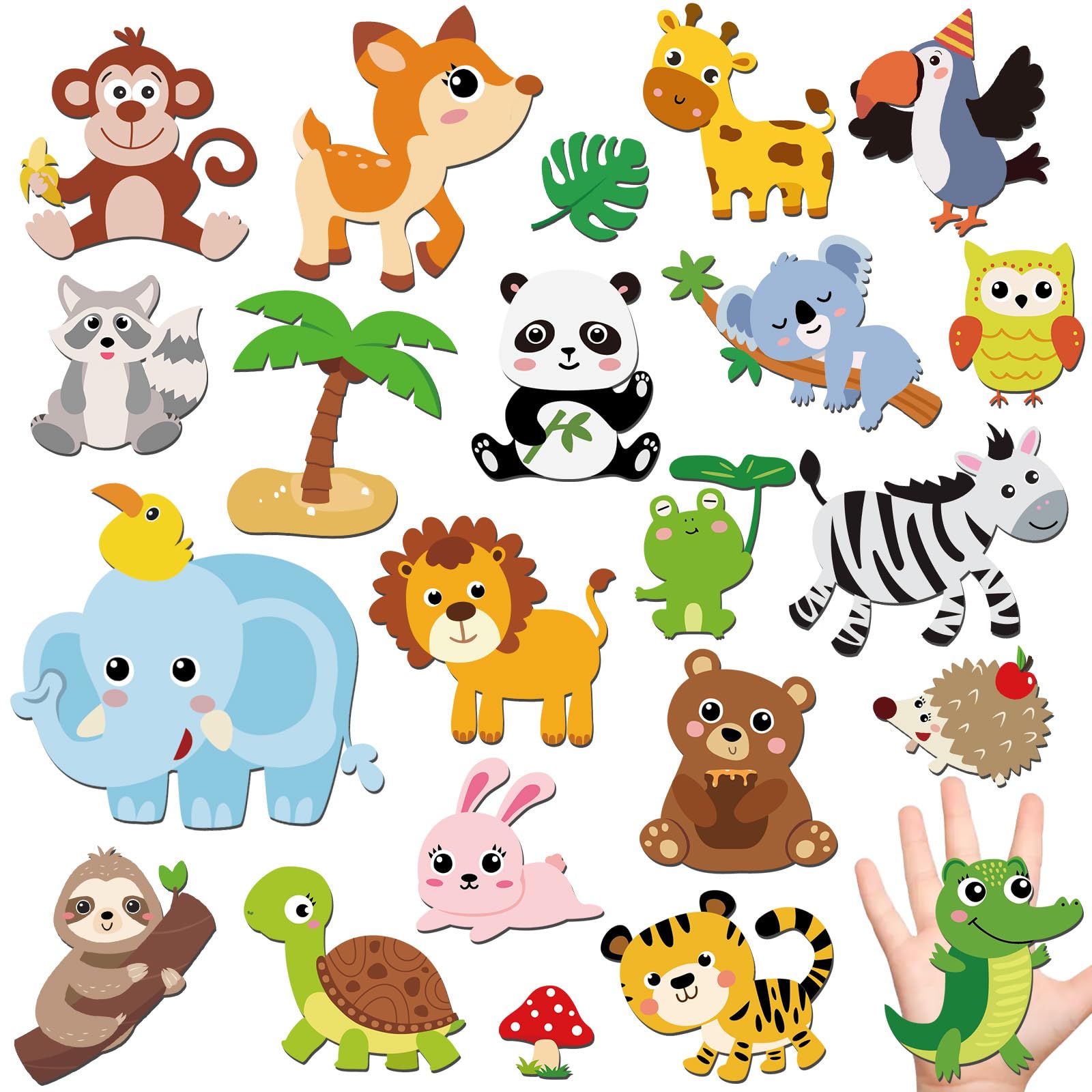 Amazon.com: 30PCS Jungle Fridge Magnets Safari Animals Refrigerator ...