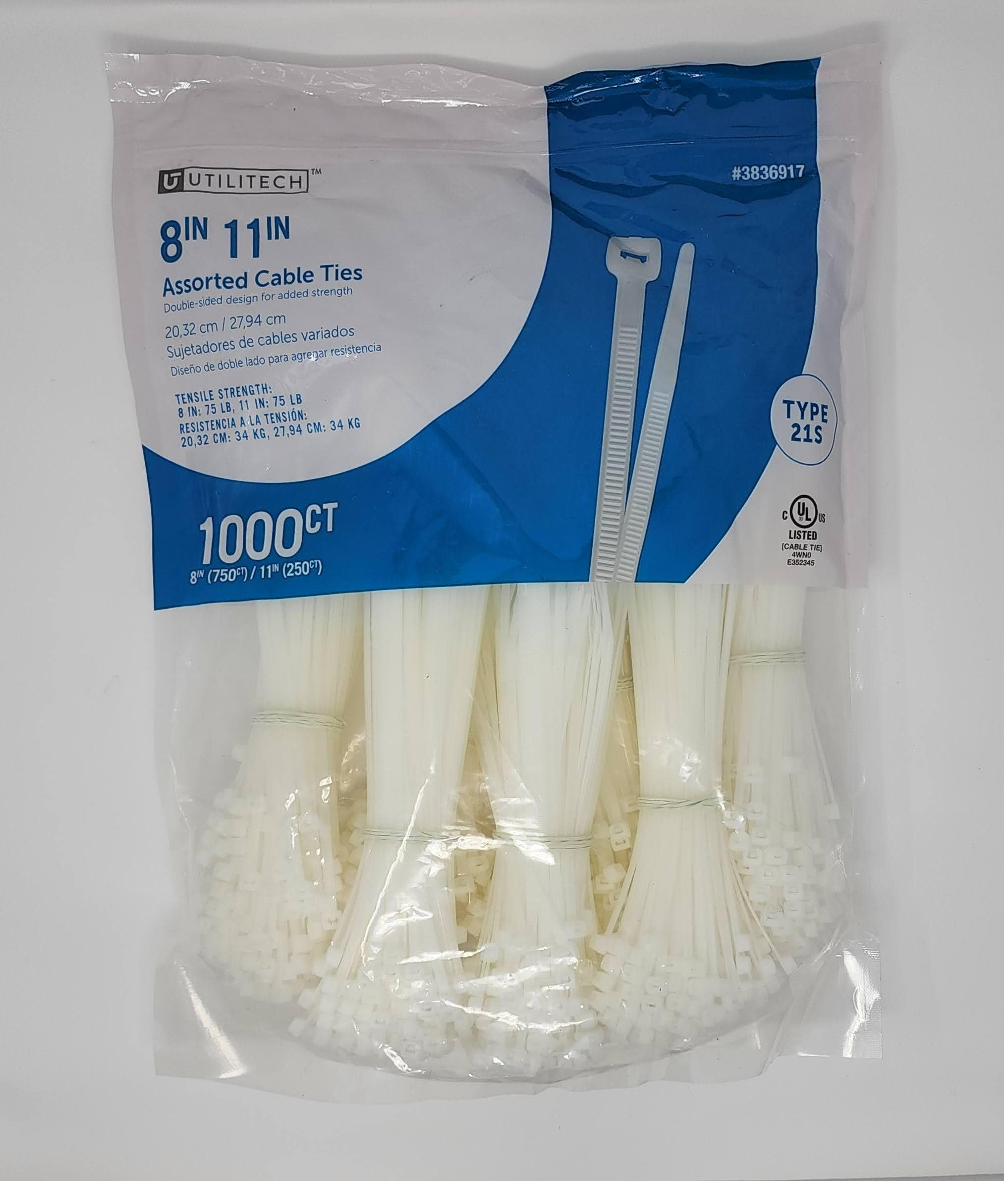 100 Pc 8 Fuel Line Black Wire Cable Zip Tie Uv Resistant 100-Pack Black ...