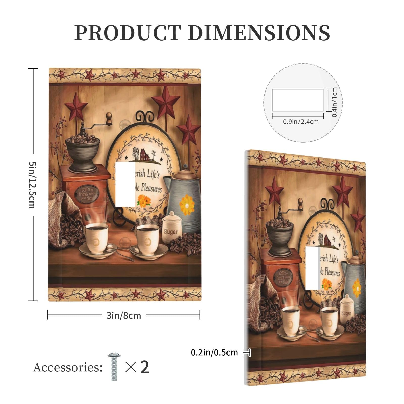 Primitive Light Switch Covers Farmhouse Coffee Primitive Coffee Bean