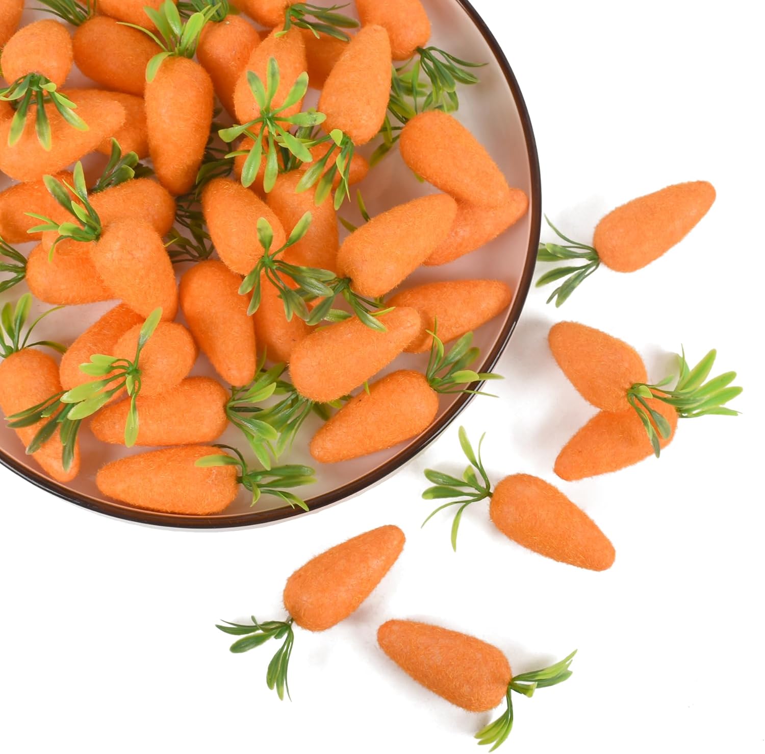 Amazon.com: Luckforest 40 Pcs Easter Carrots Hanging Ornaments, Mini ...