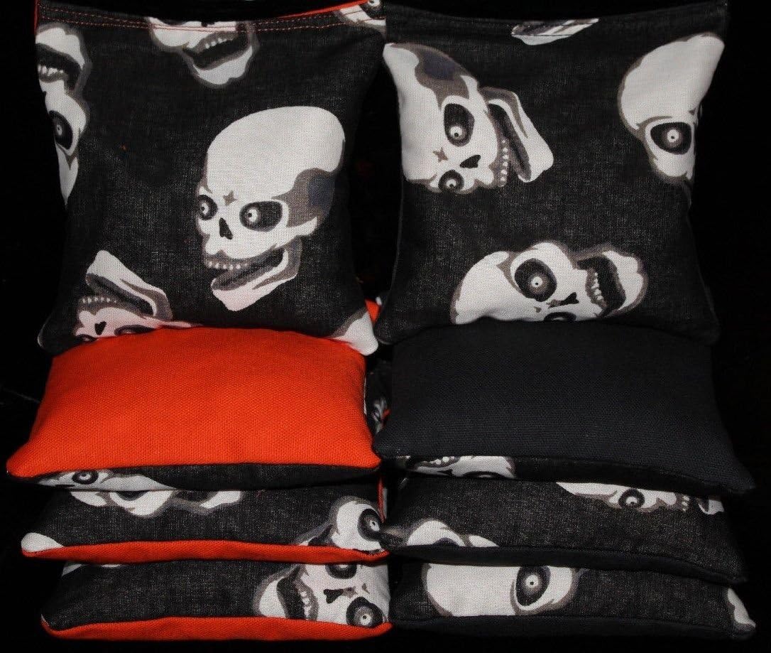 Amazon.com: Cornhole Bean Bags Scary Skulls Skeleton Halloween Spooky 8 ...
