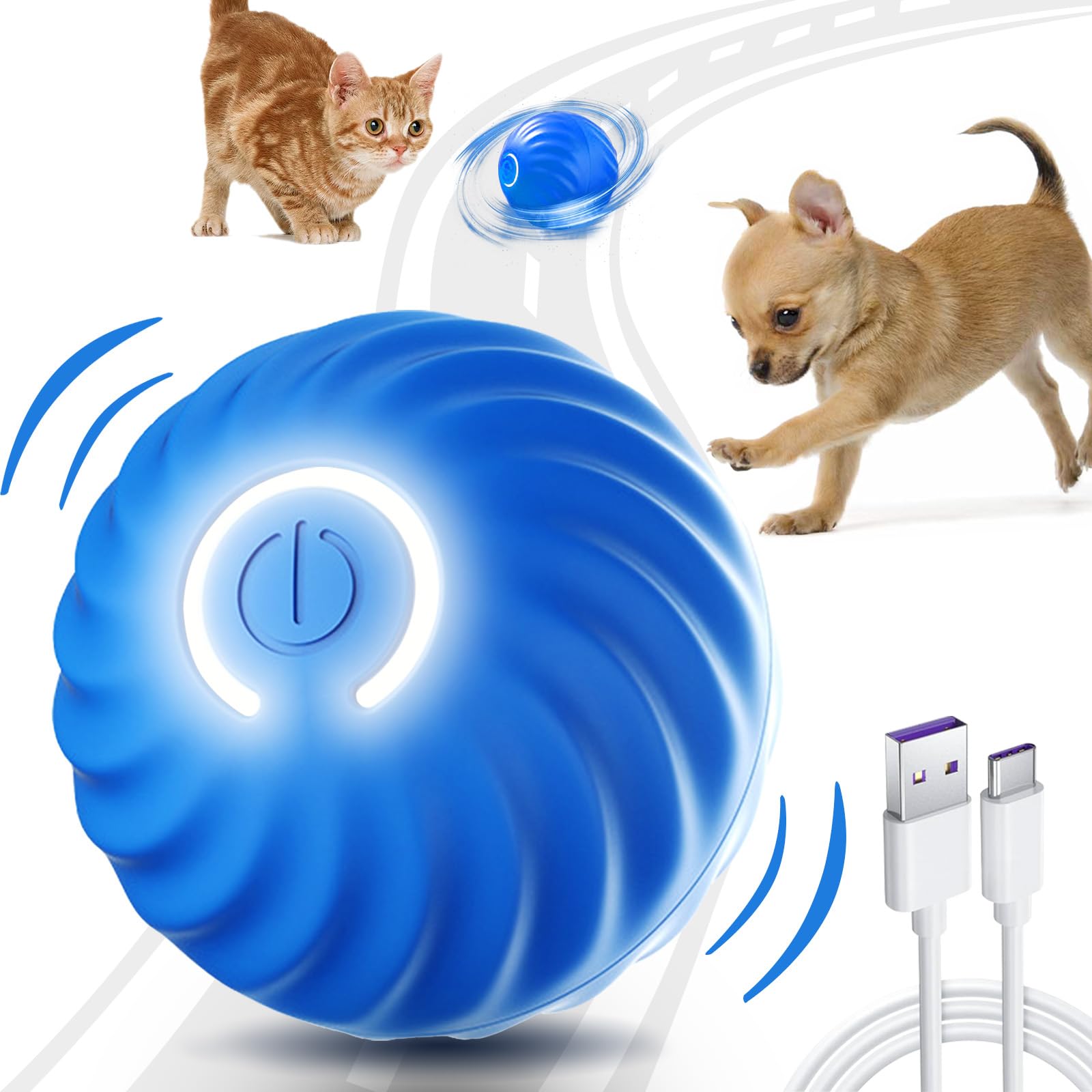 UIOERGF Pelota de Juguete para Perros Inteligente, Pelota Interactiva ...