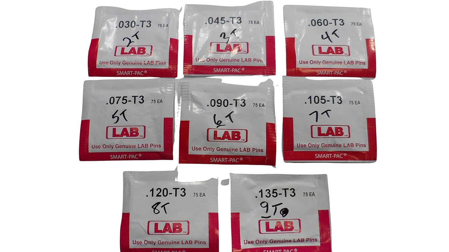 Lab Security Half Packs Pins for Schlage - Master Pin Set #2-9 - 8 ...