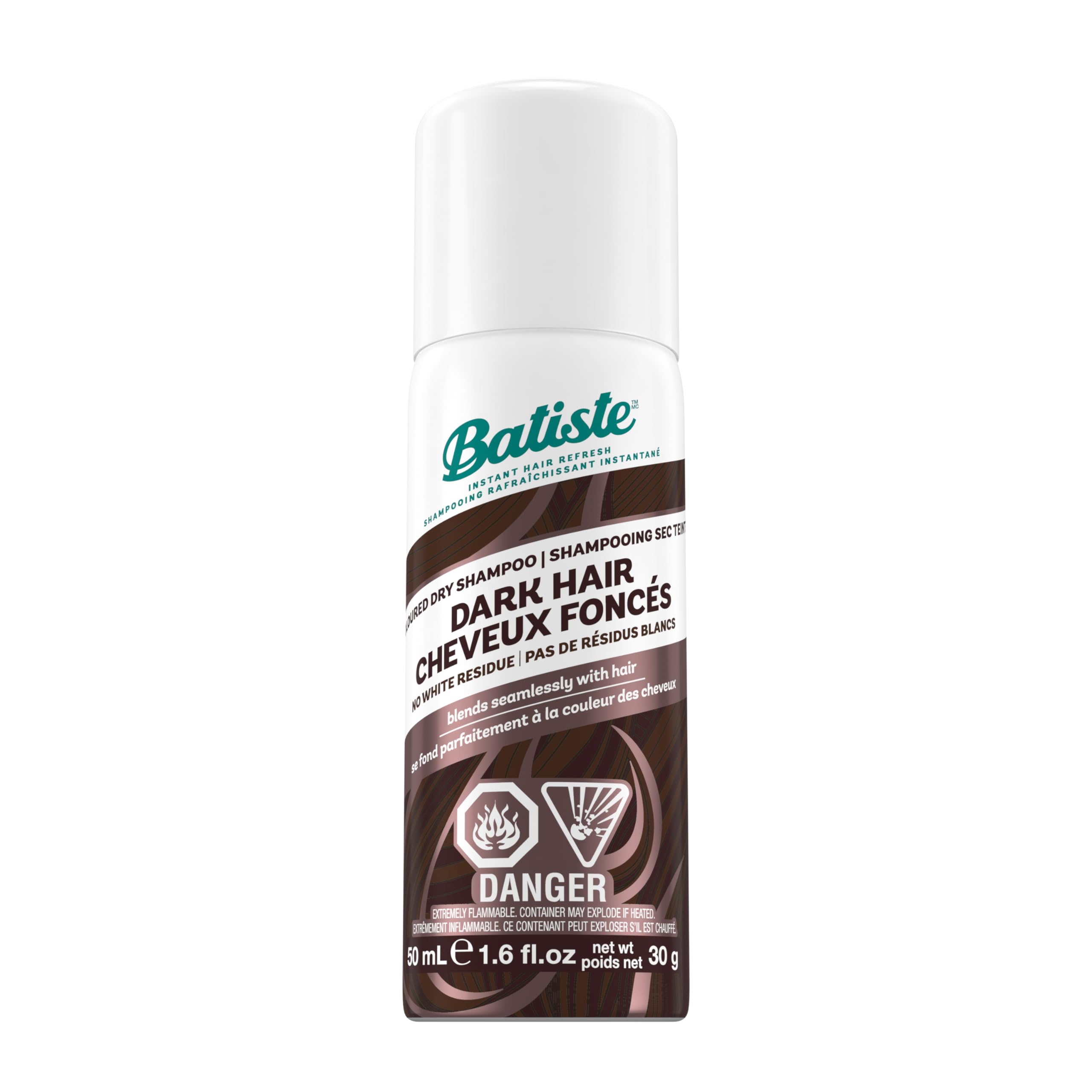 Batiste Dark Dry Shampoo Spray, Mini Travel Size, For Dark & Deep Brown ...