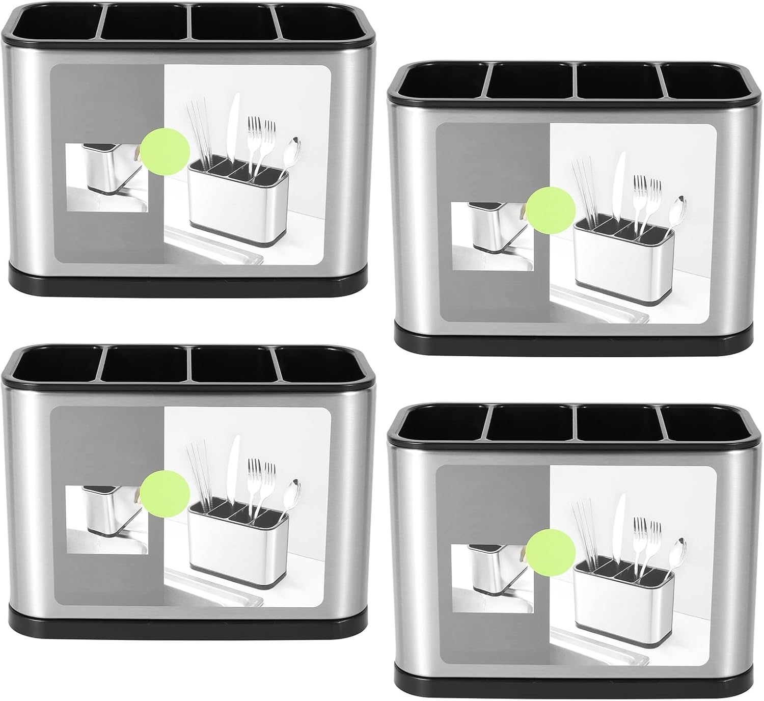 Amazon.com - FAMIWIN 4PCS Silverware Cutlery Organizer, Stainless Steel ...