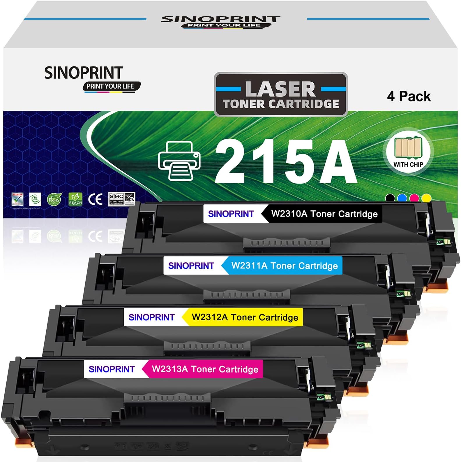 Amazon.com: 215A Toner cartridges 4 Packs Replacement for hp 215A Toner ...