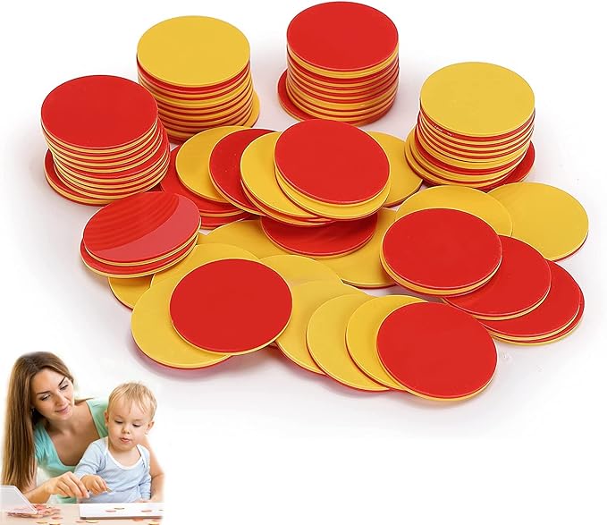 SYOSI Two Color Counters, 100 pcs, Counters for Kids Math, Counters ...