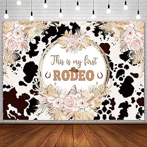 Amazon.com : AIBIIN 7x5ft My First Rodeo 1st Birthday Backdrop for ...