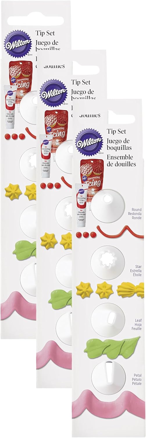 Amazon.com: Wilton Icing Tip Set (Pack of 3): Home & Kitchen