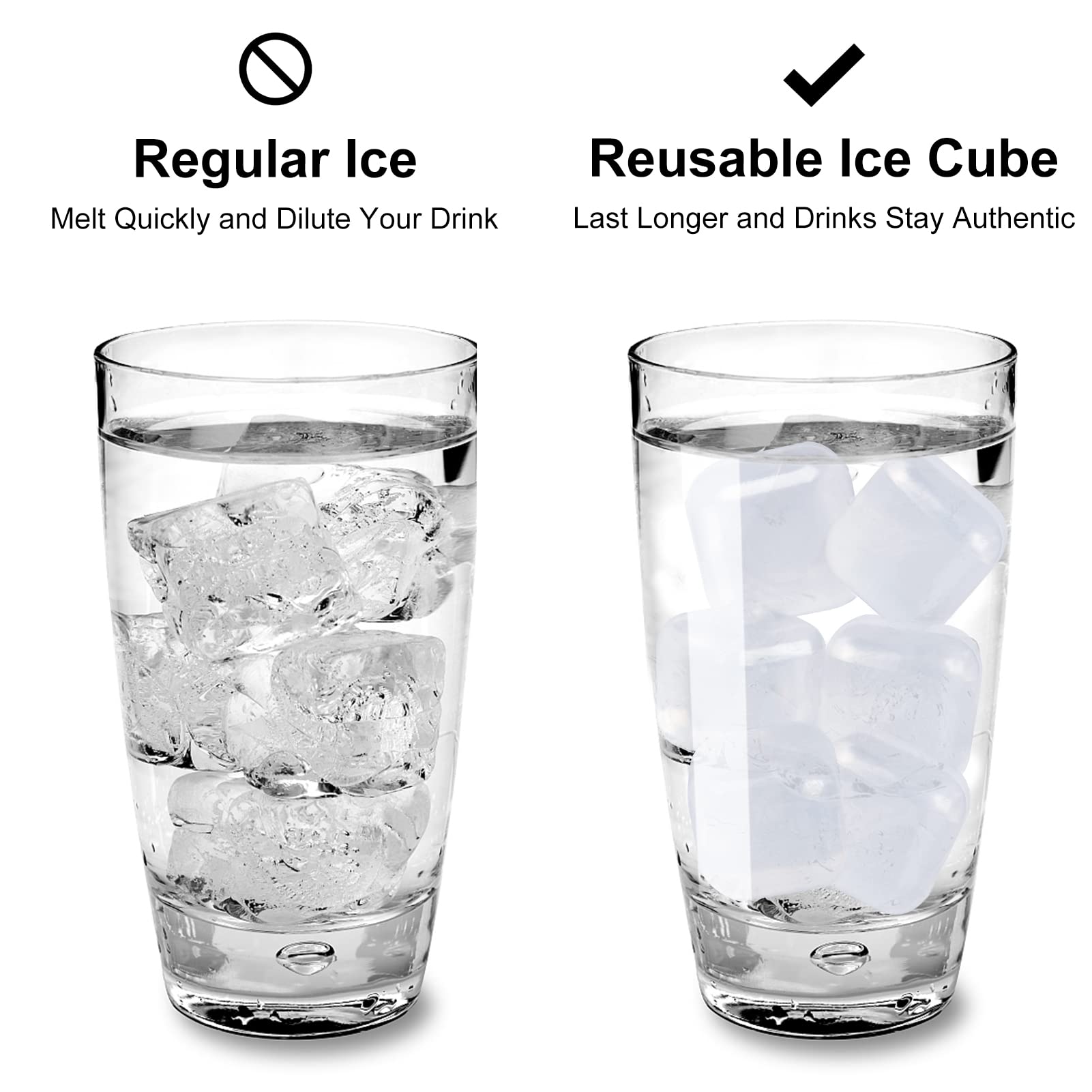 Snapklik.com : Tngan Reusable Ice Cube, 65 Pack Reusable Ice Cubes For ...