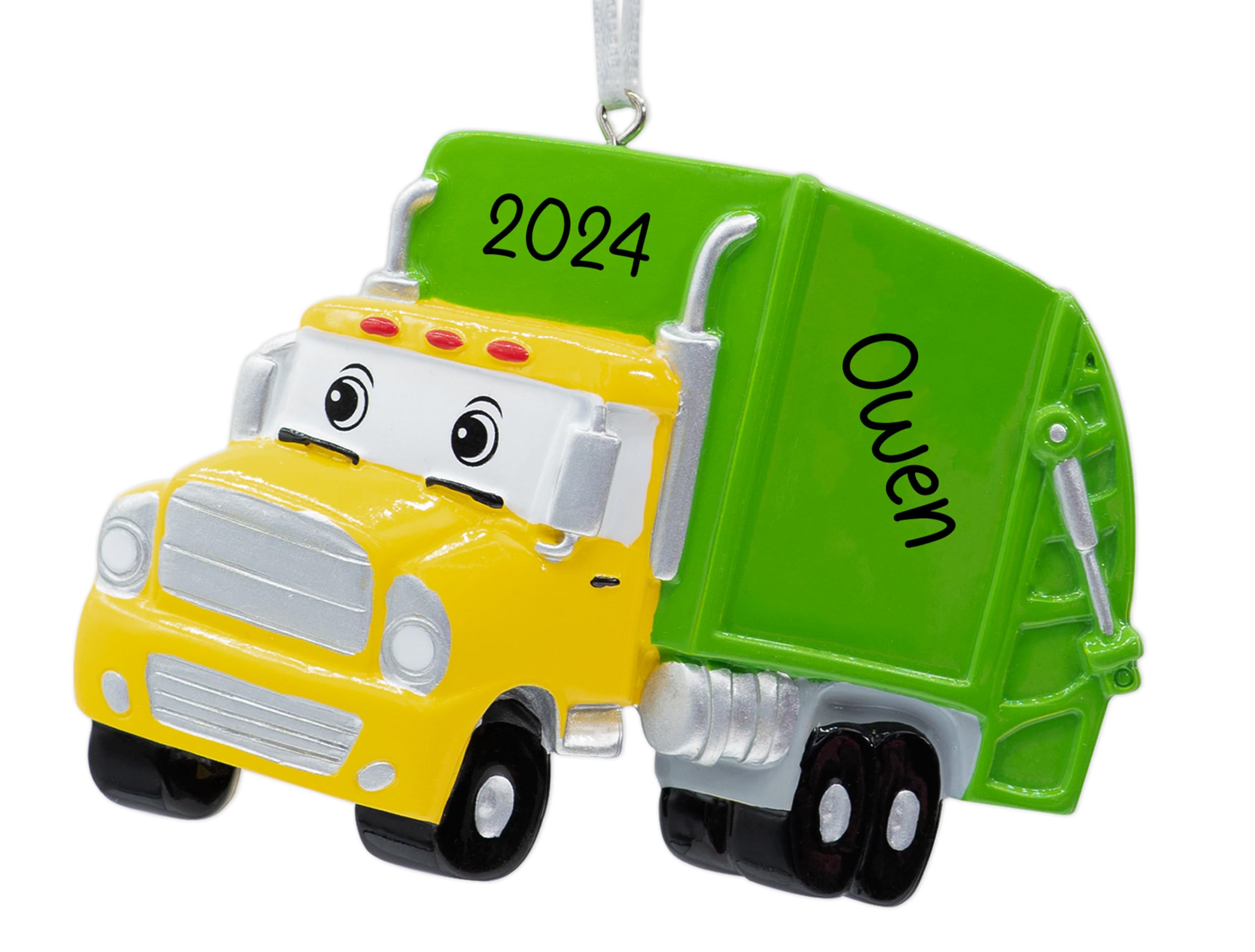 Amazon.com: UniqXmas Personalized Garbage Truck Christmas Ornament 2024 ...